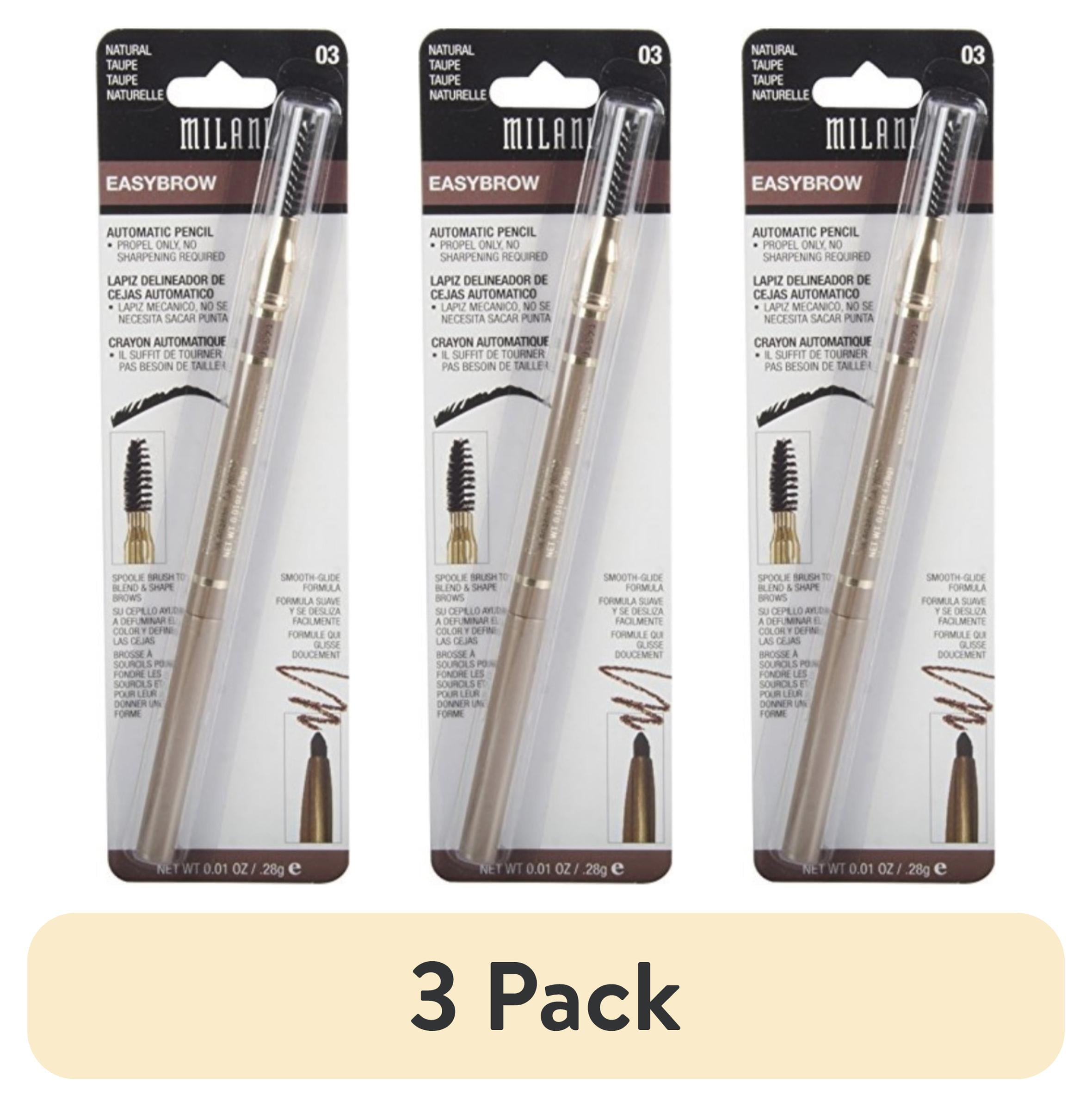(3 pack) Milani Easybrow Automatic Pencil, Natural Taupe - Walmart.com