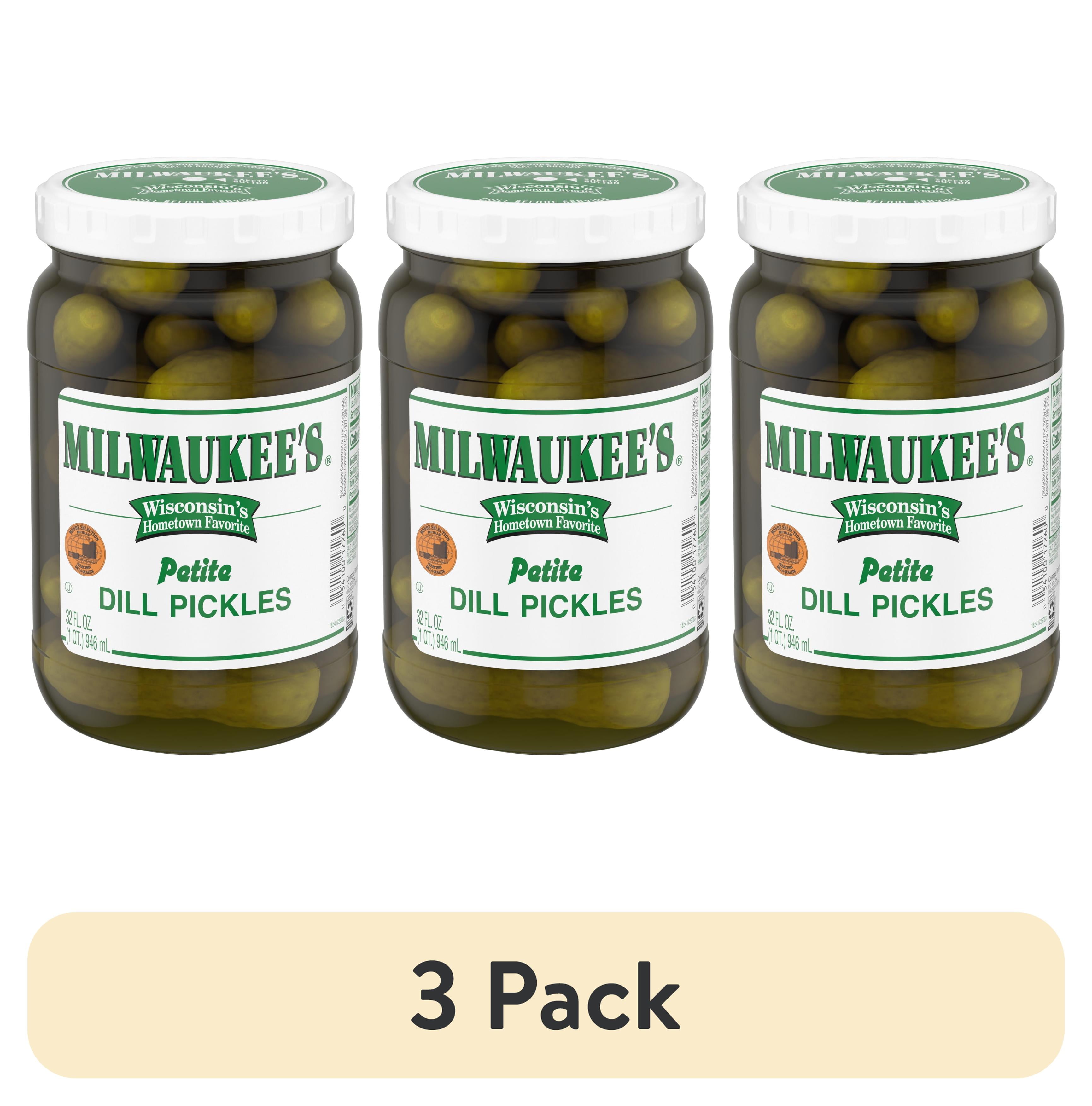 (3 pack) Milwaukee's Petite Dill Pickles, 32 fl oz Jar - Walmart.com
