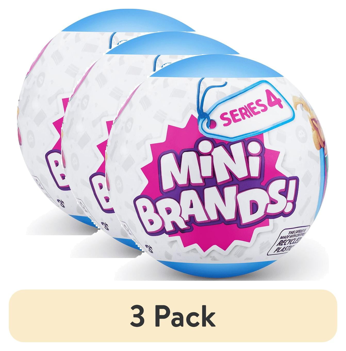 (3 pack) Mini Brands Series 4 Mystery Capsule Real Miniature Brands ...