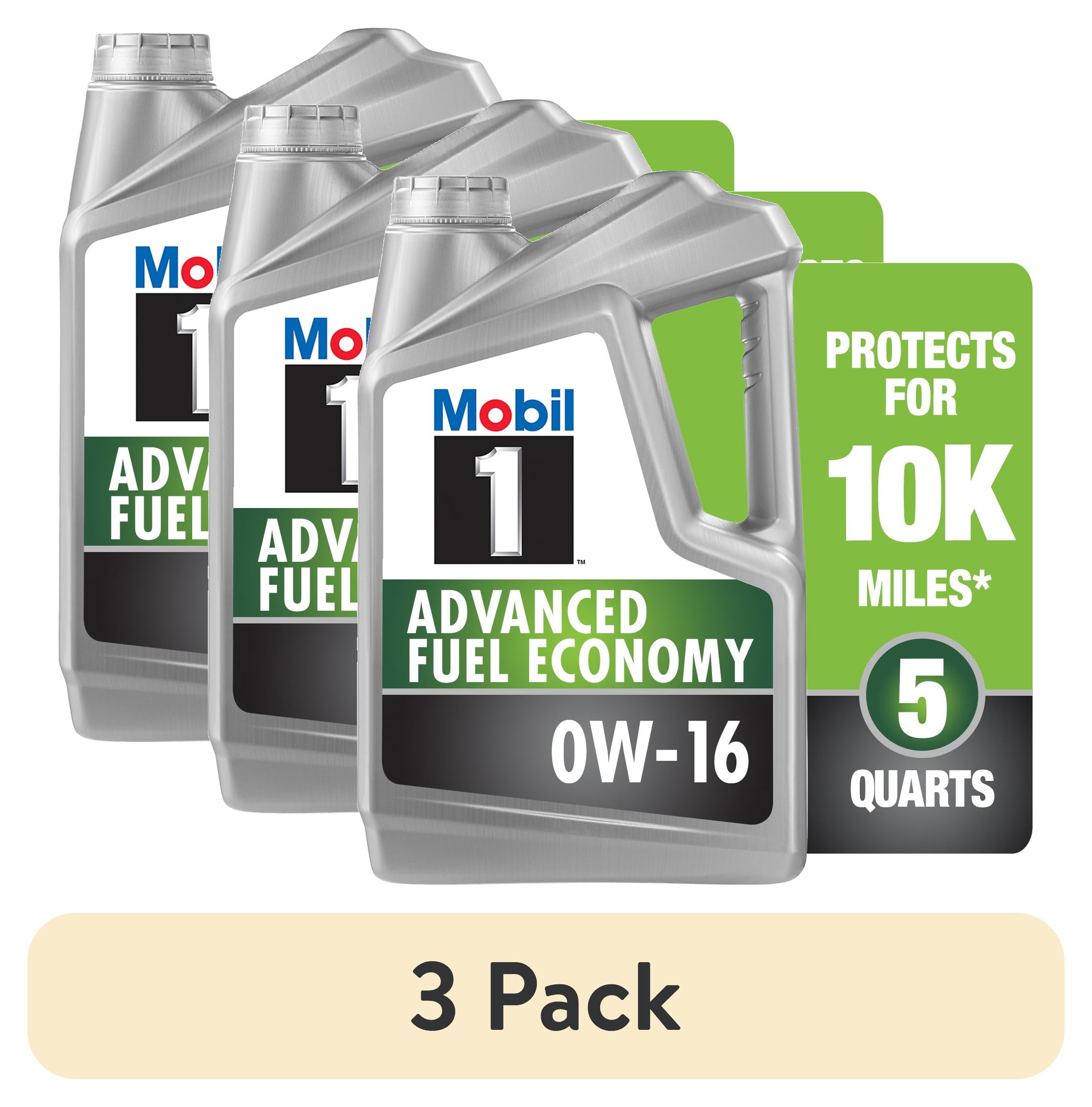 (3 pack) Mobil 1 Advanced Fuel Economy Full Synthetic Motor Oil 0W-16 ...