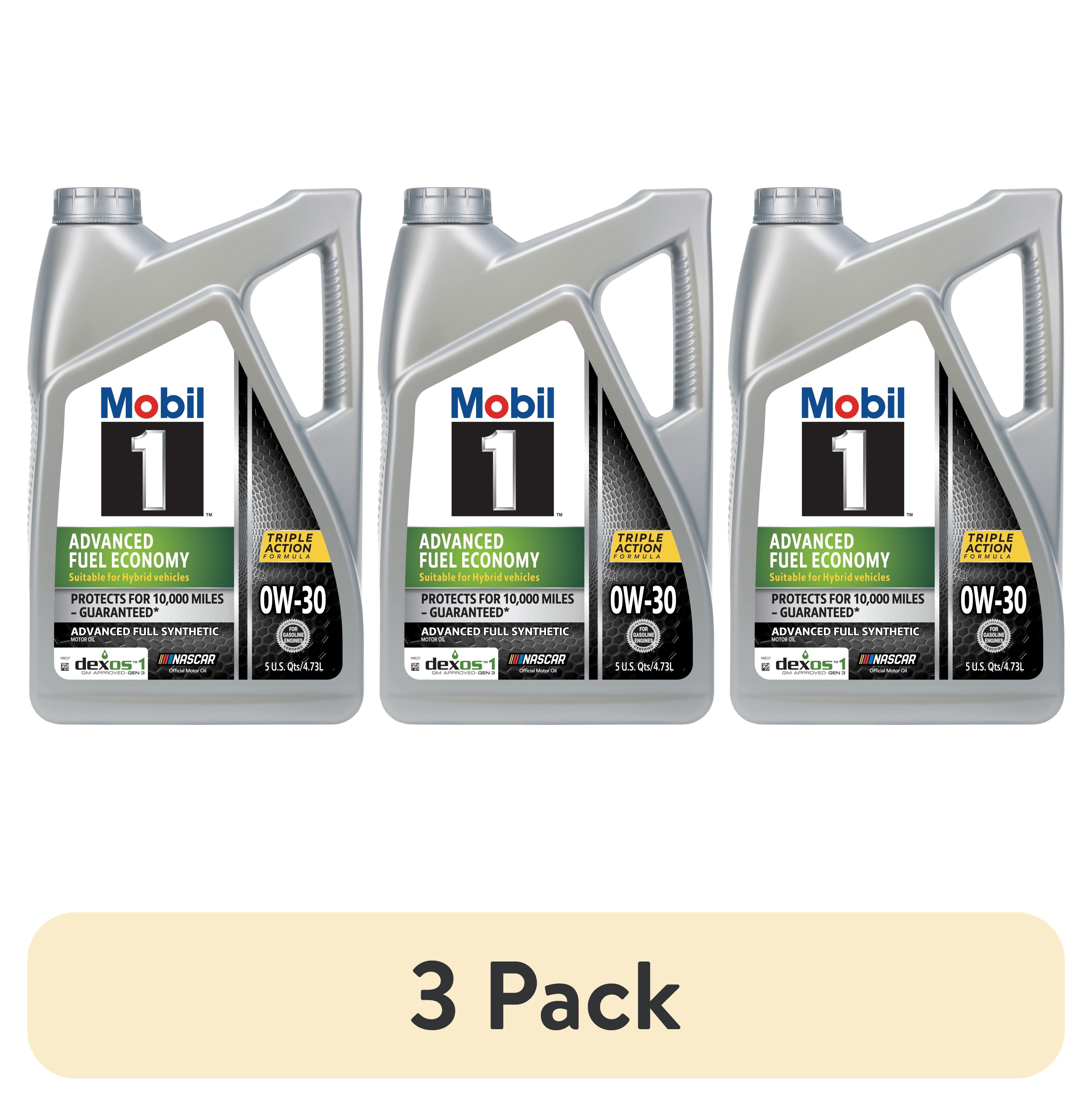 (3 pack) Mobil 1 Advanced Fuel Economy Full Synthetic Motor Oil 0W-30 ...