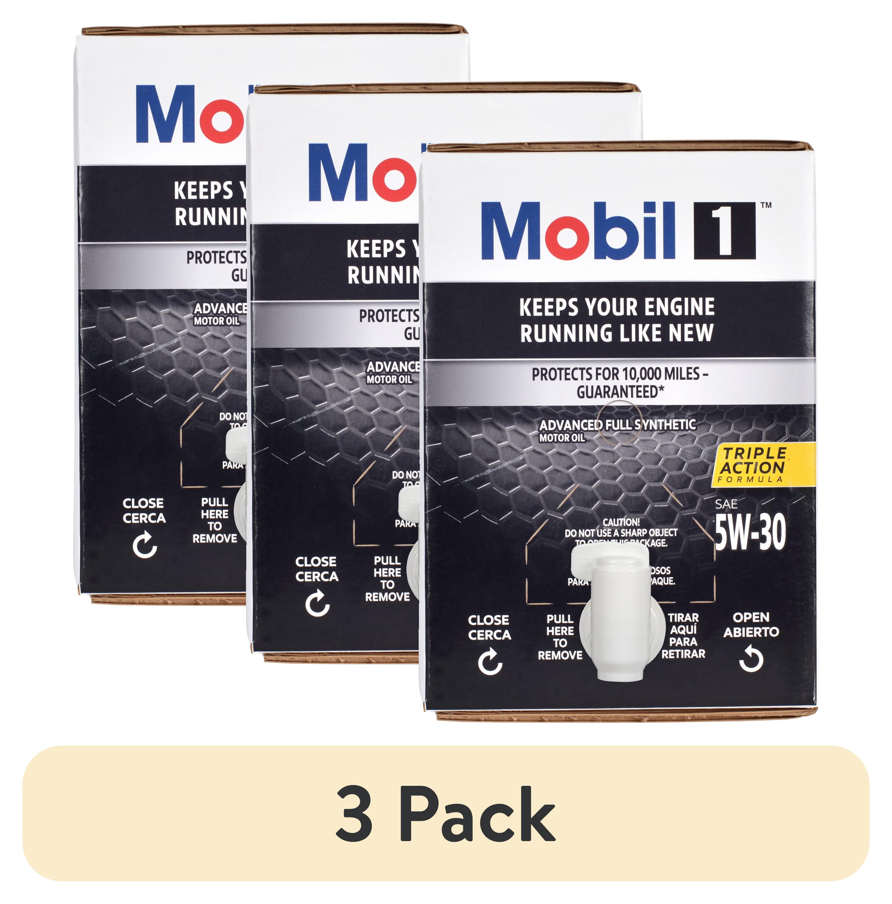 (3 pack) Mobil 1 Advanced Full Synthetic Motor Oil 5W-30, 12 Quart ...