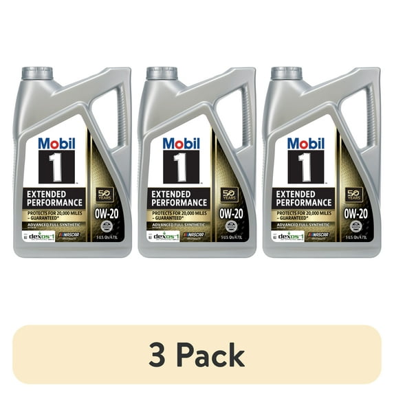 (3 pack) Mobil 1 0w20 EP Oil 5 Qt Bottle Dexos - Walmart.com