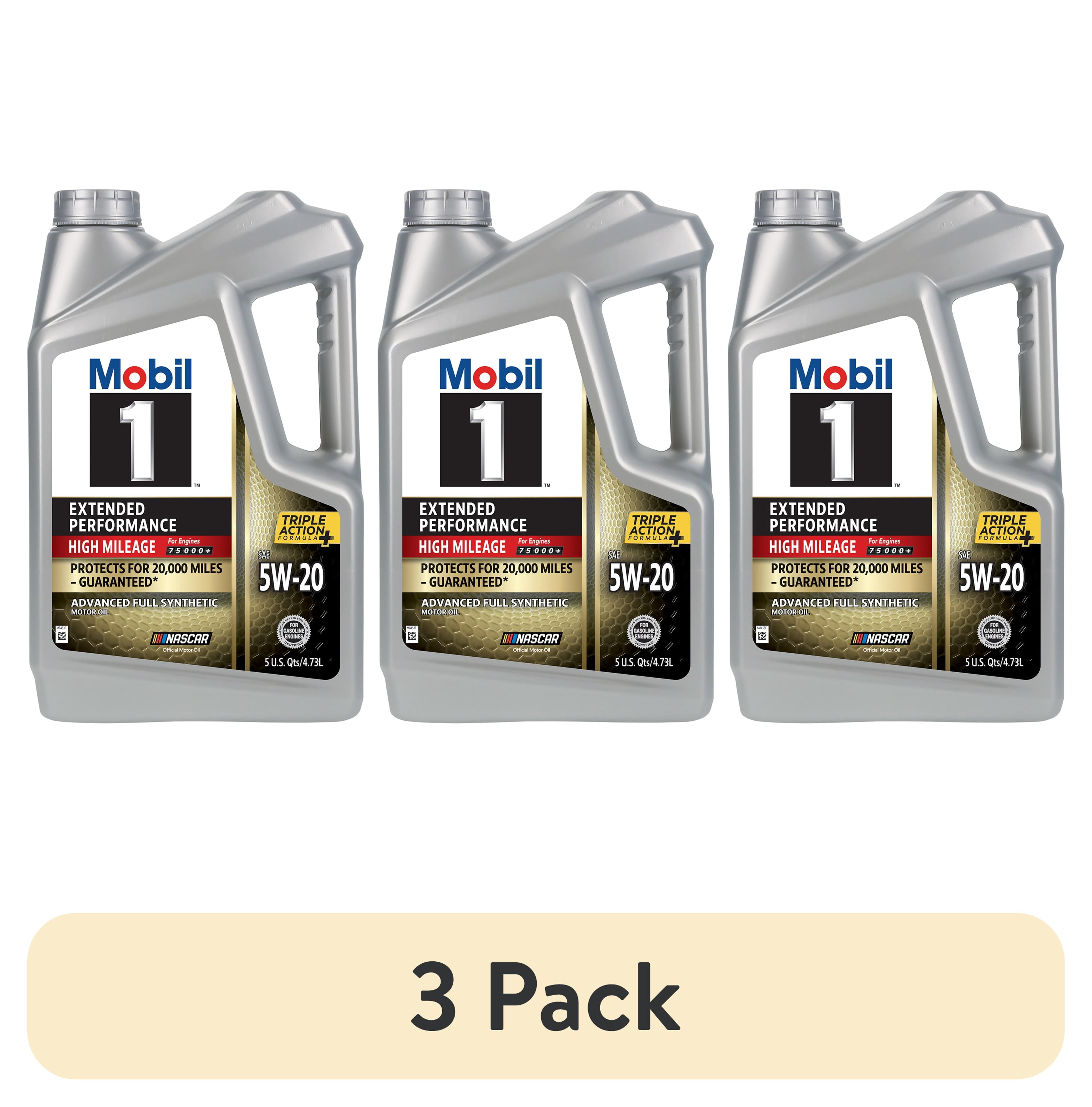 (3 pack) Mobil 1 Extended Performance High Mileage Full Synthetic Motor ...