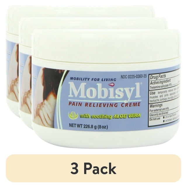 (3 pack) Mobisyl Pain Relieving Creme With Soothing Aloe Vera 8 Ounce ...