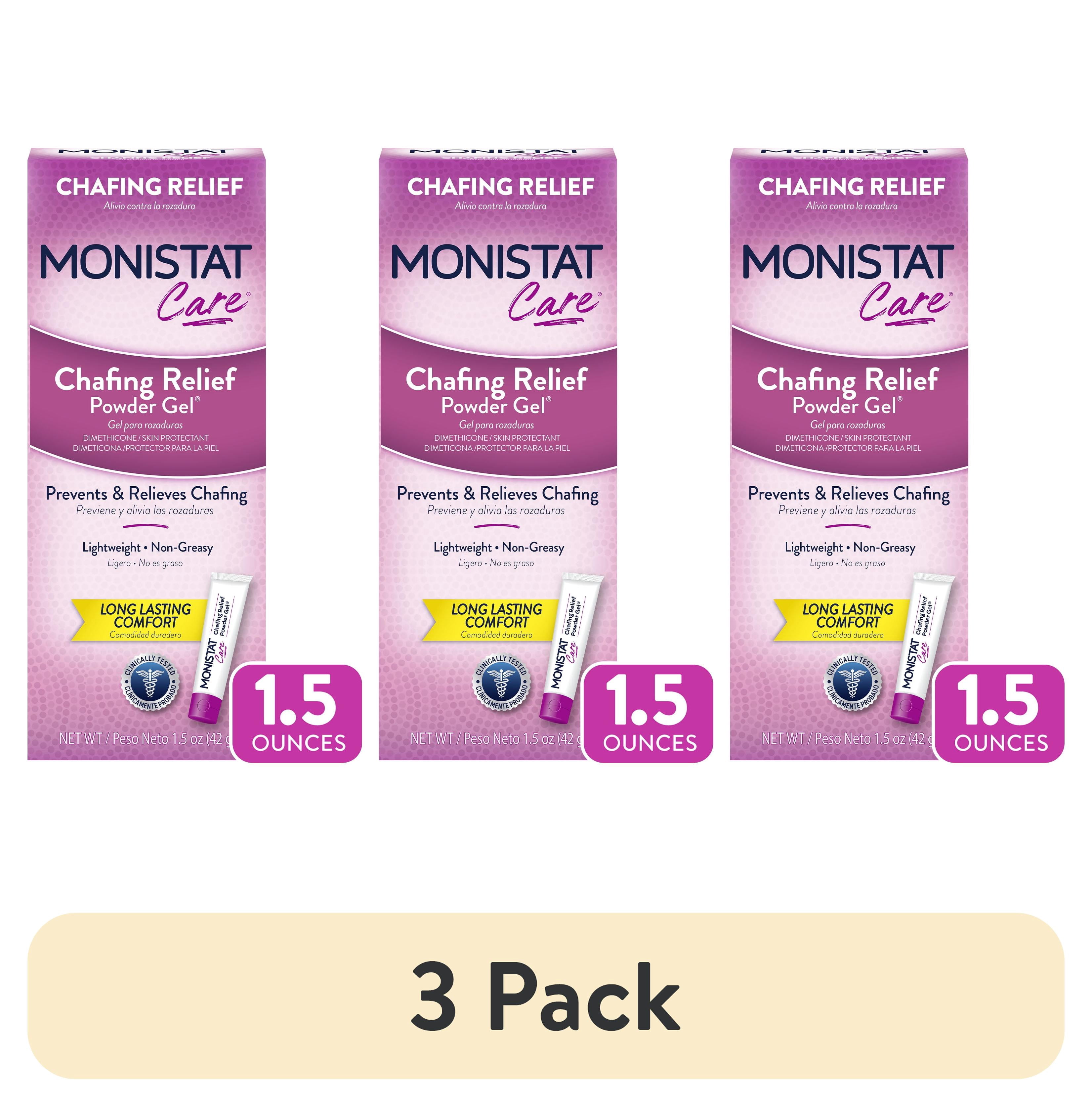 (3 pack) Monistat Chafing Relief Powder Gel, Female Anti-Chafe ...