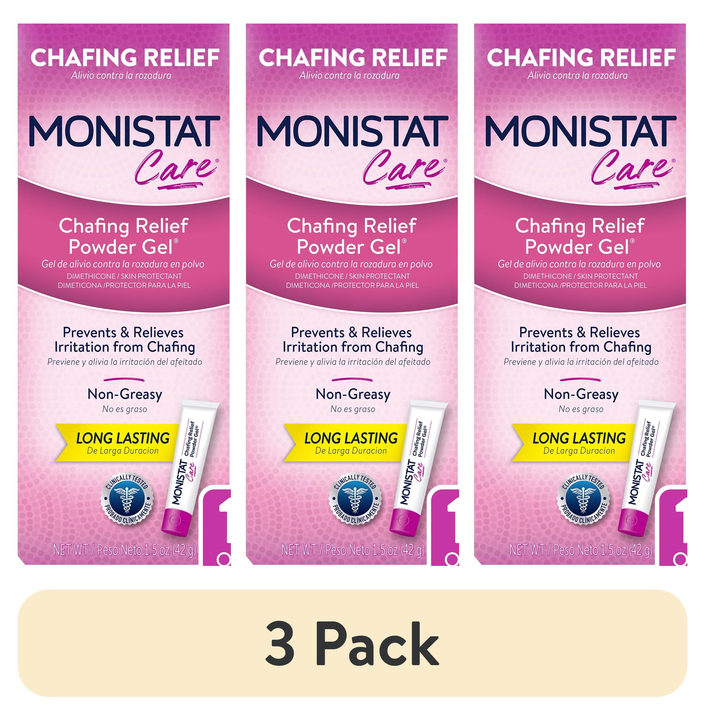 (3 pack) Monistat Chafing Relief Powder Gel, Female Anti-Chafe ...