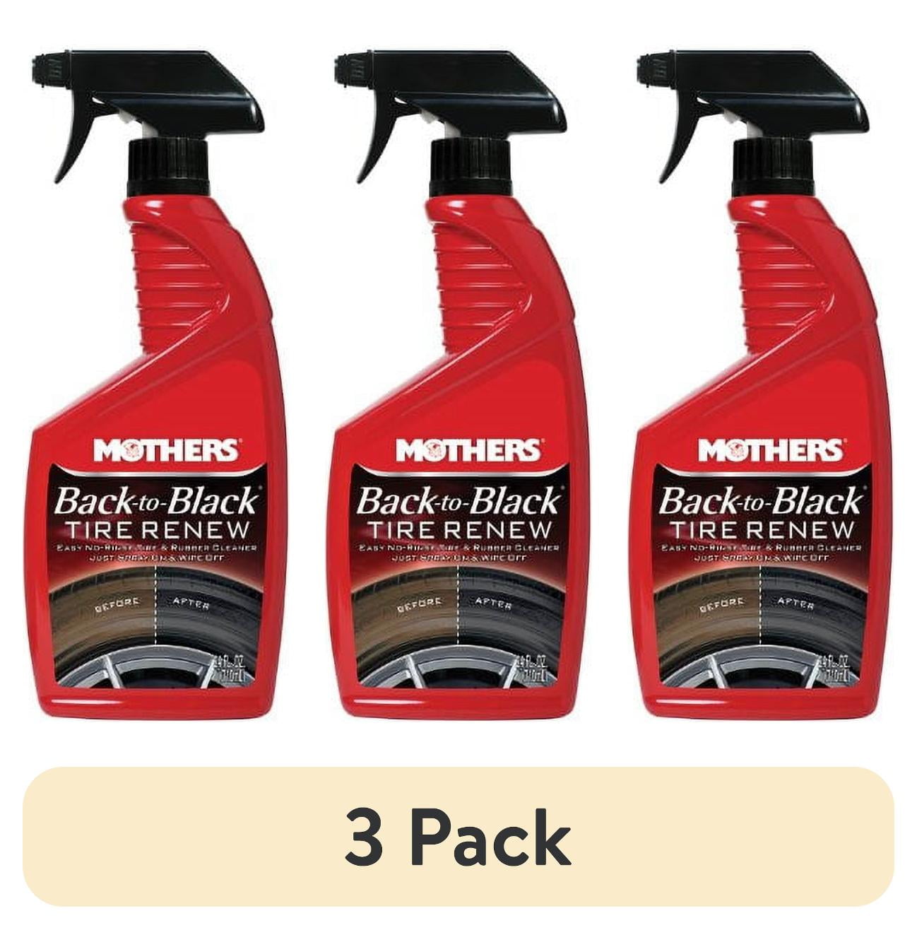 (3 pack) Mothers Back-to-Black Tire Cleaner, 24 Oz - Walmart.com