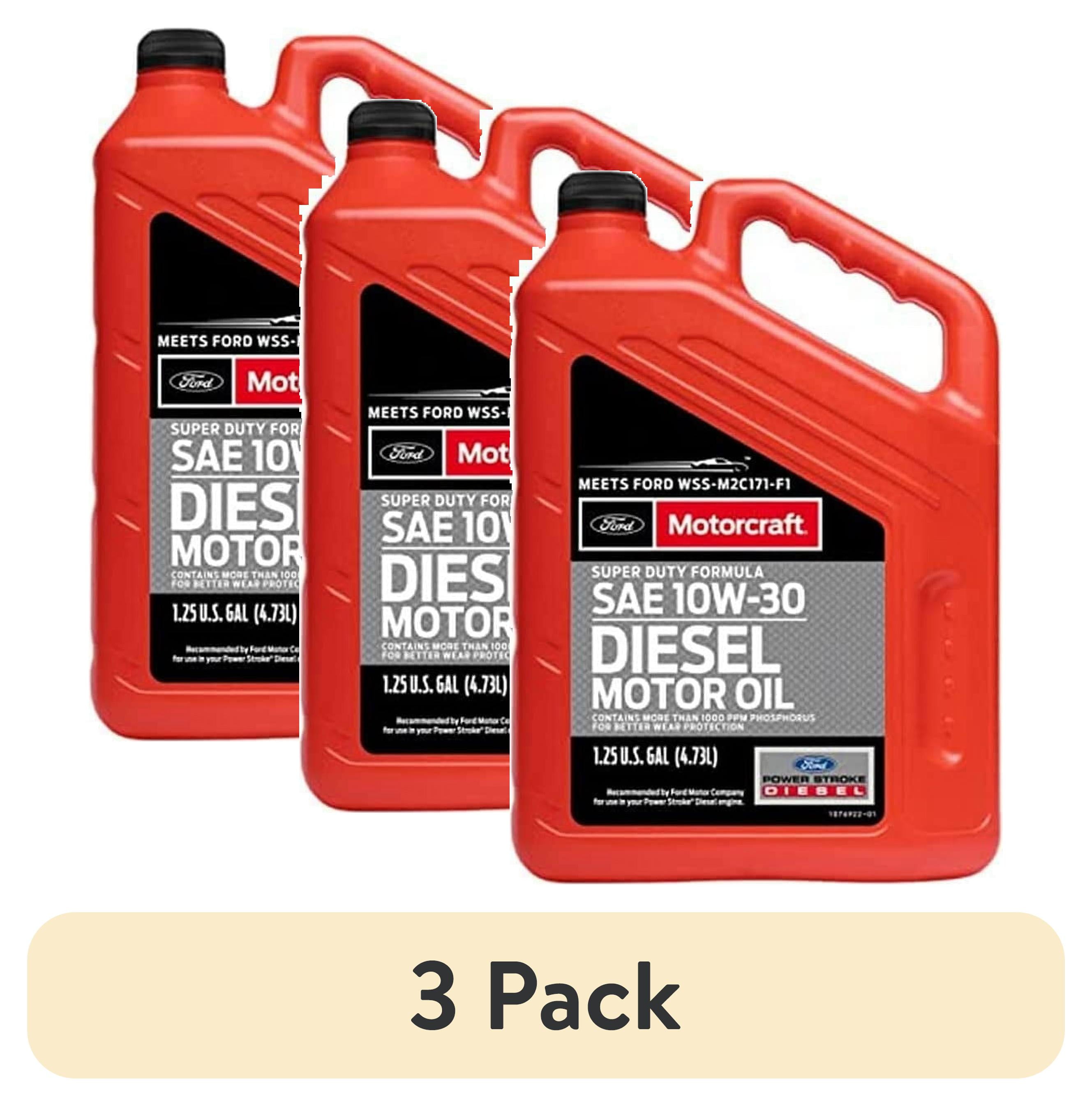 (3 pack) Motorcraft Super Duty Diesel Motor Oil, 10W-30 - A premium-quality motor oil ...