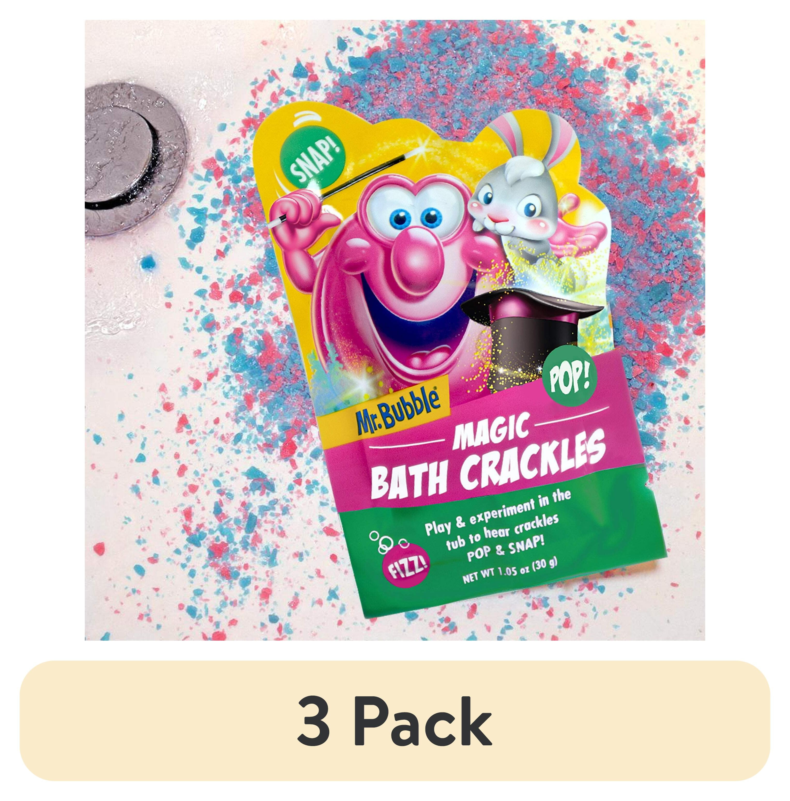 (3 pack) Mr. Bubble Magic Bath Crackles, Poppin' Bath time Fun, Paraben ...