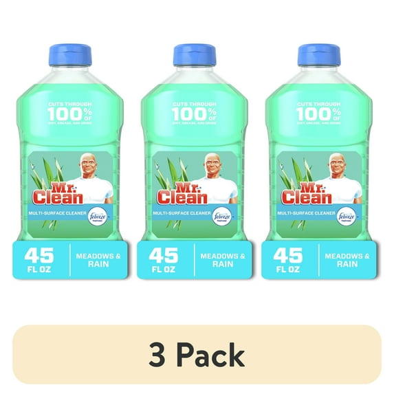 (3 pack) Mr. Clean with Febreze Meadows and Rain Multi-Surface Cleaner ...