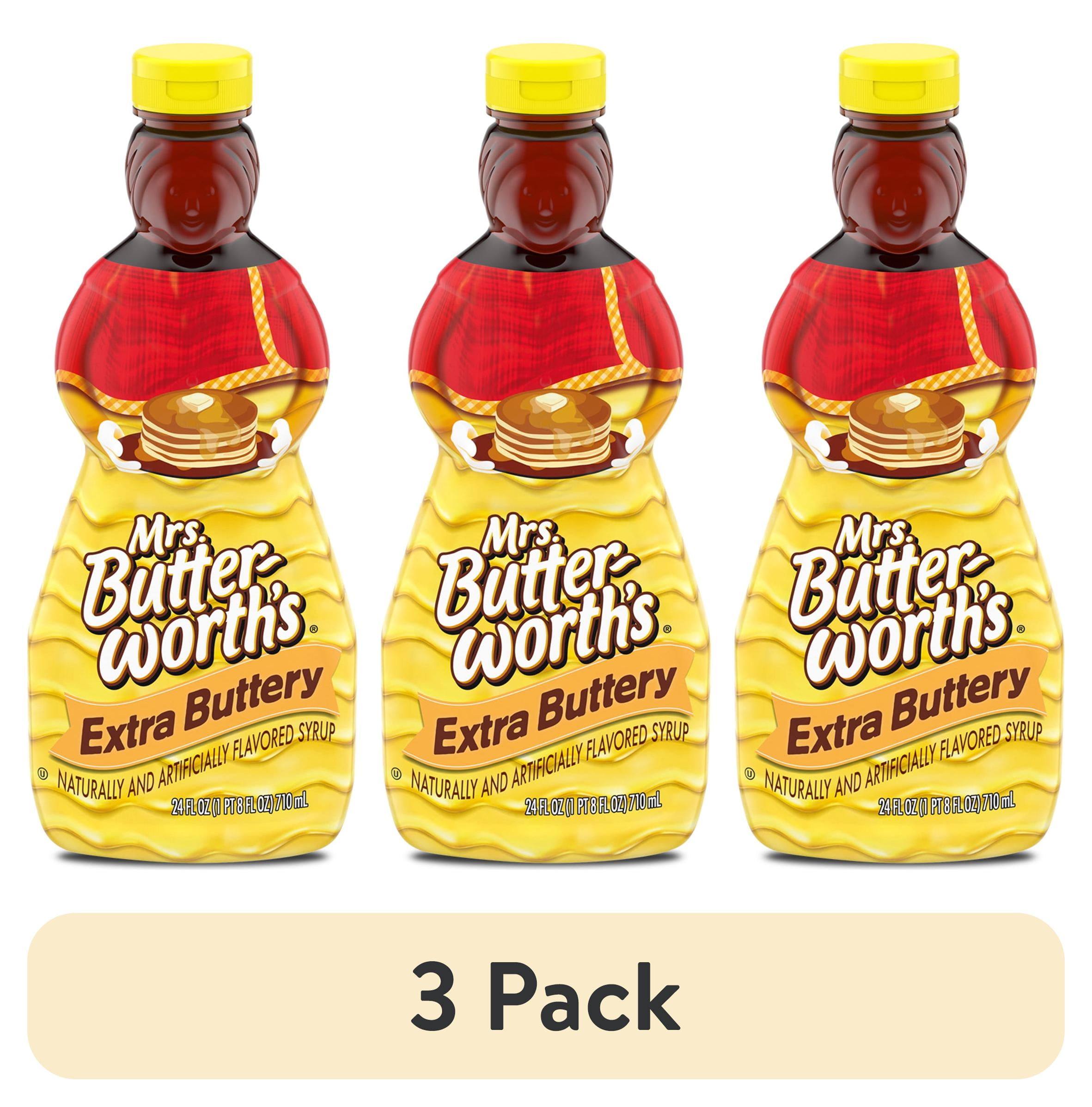 (3 pack) Mrs. Butterworth's Extra Buttery Pancake Syrup, 24 fl. oz ...