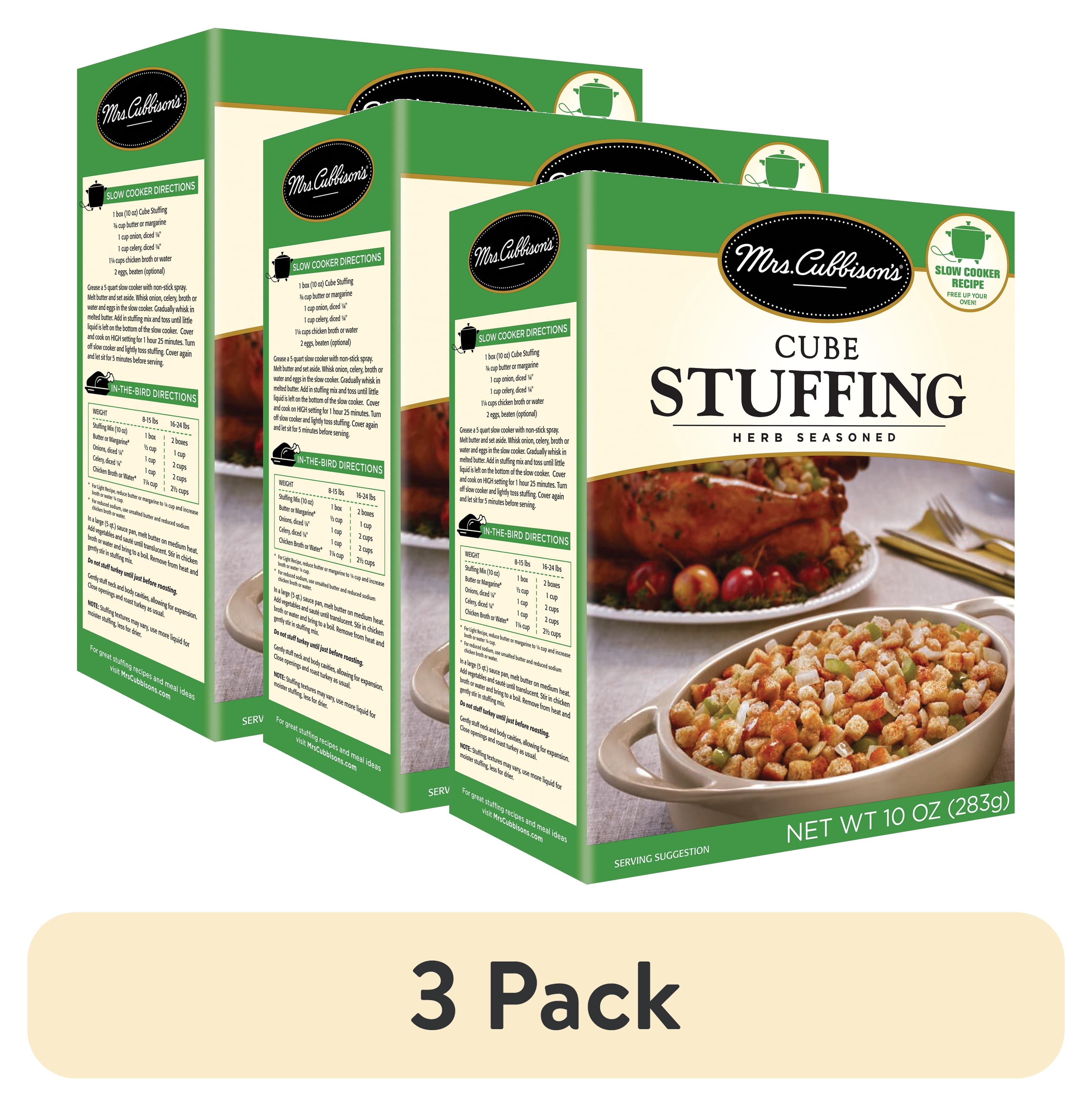 (3 pack) Mrs. Cubbison's Herb Seasoned Turkey Stuffing, 10 oz Box ...