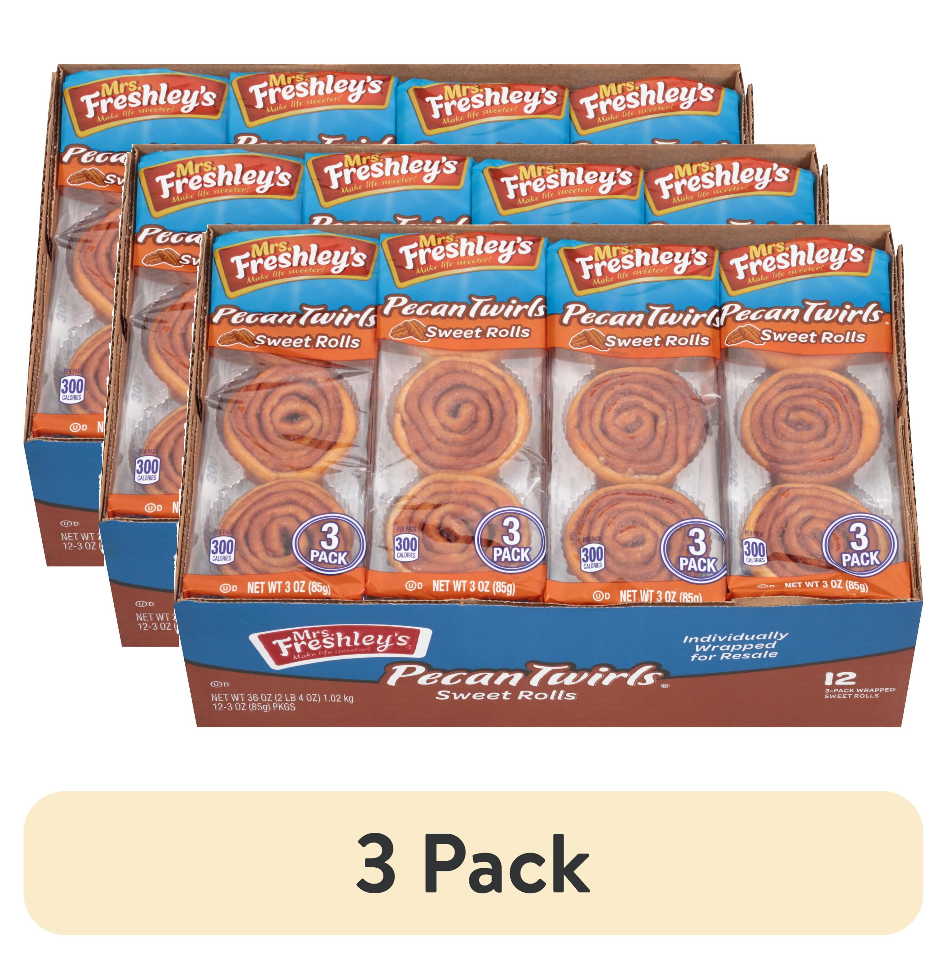 (3 pack) Mrs. Freshley's® Pecan Twirls® Sweet Rolls 12 ct Box - Walmart.com