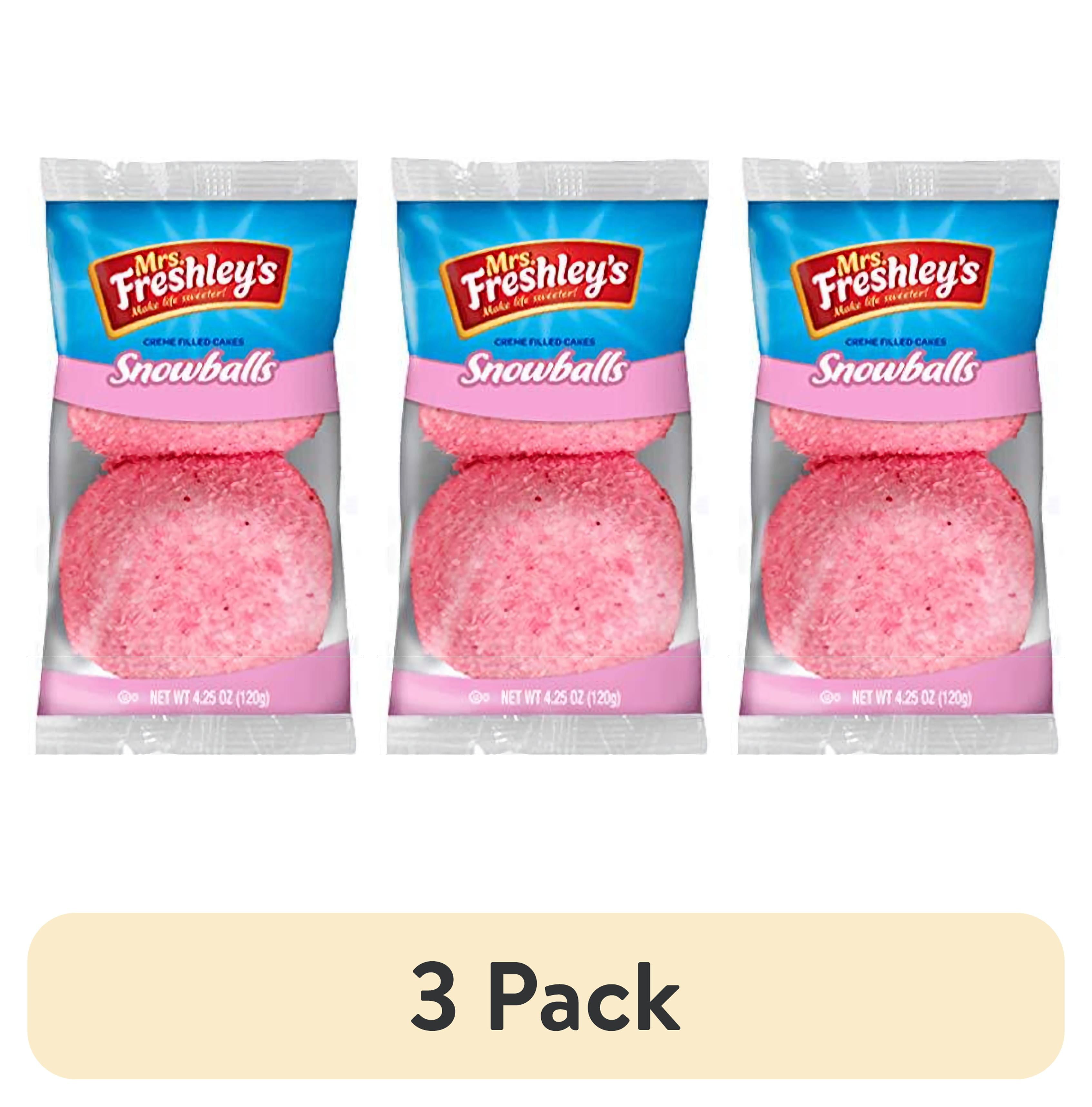 (3 pack) Mrs. Freshley's Snowball Snack Cake 2-packs | 8 Count (16 ...