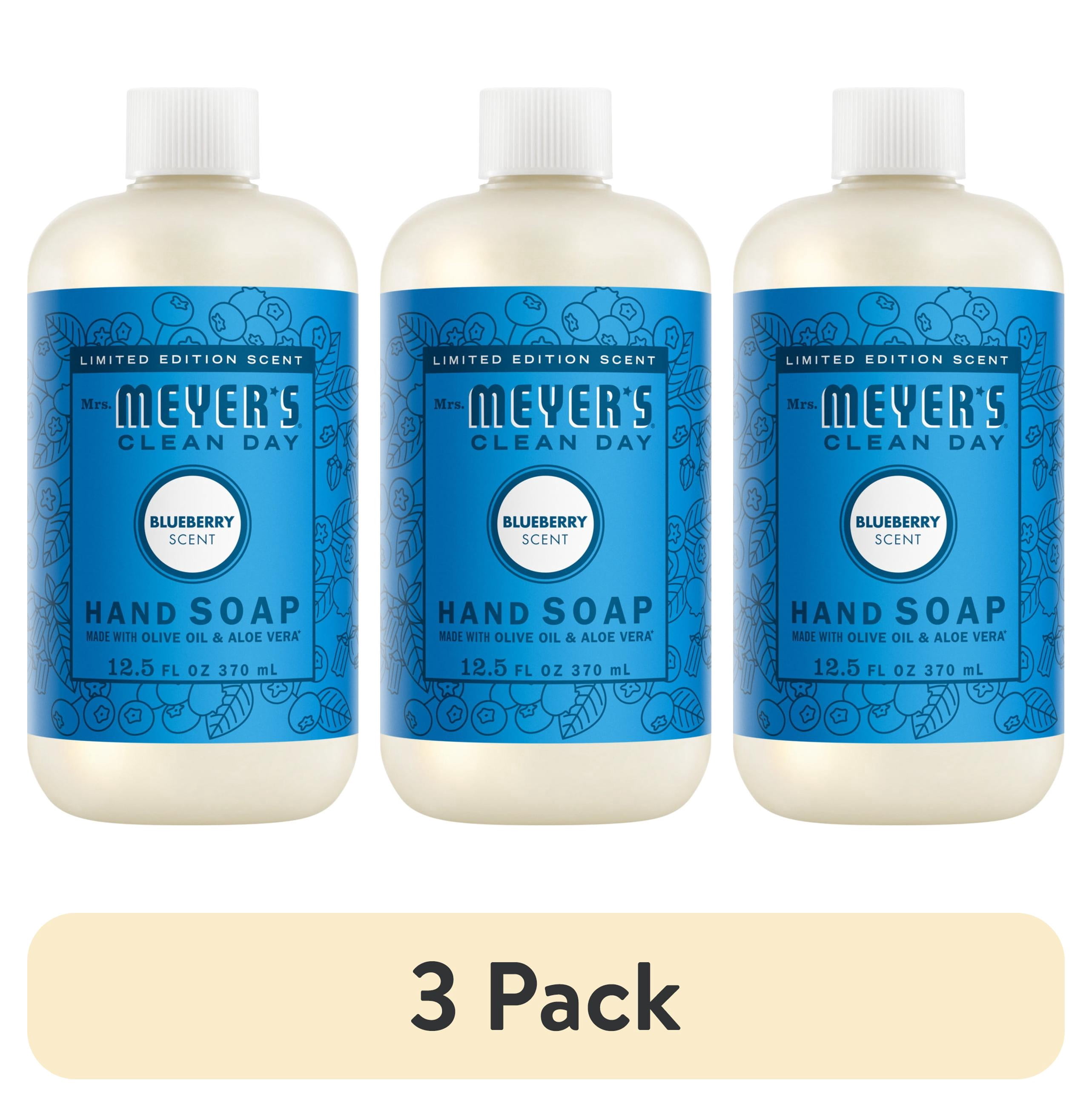 (3 pack) Mrs. Meyer’s Clean Day Hand Soap, Blueberry Scent, 12.5 Fl Oz ...