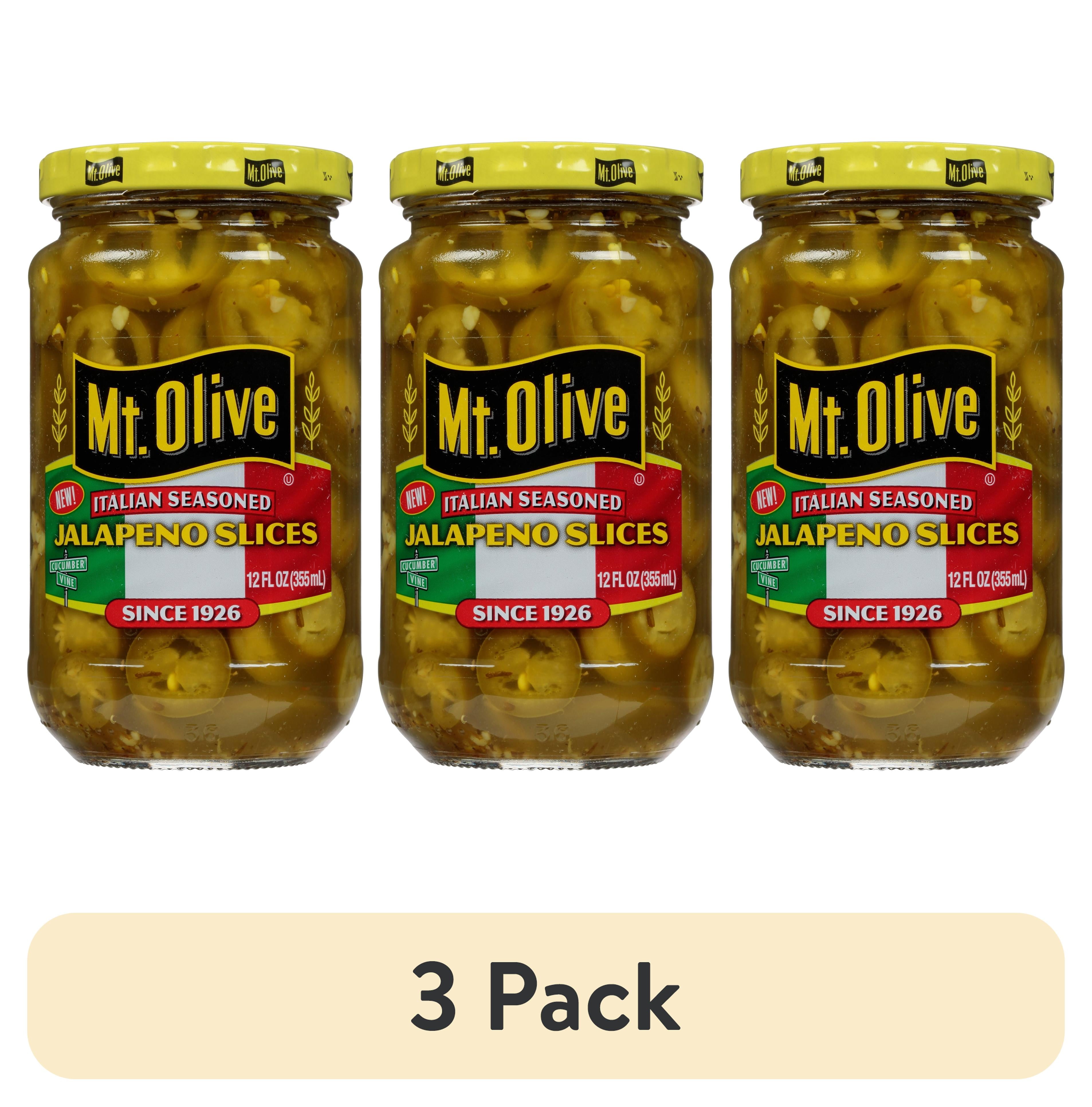 (3 pack) Mt. Olive Italian Seasoned Jalapeno Slices - 12 fl oz jar ...