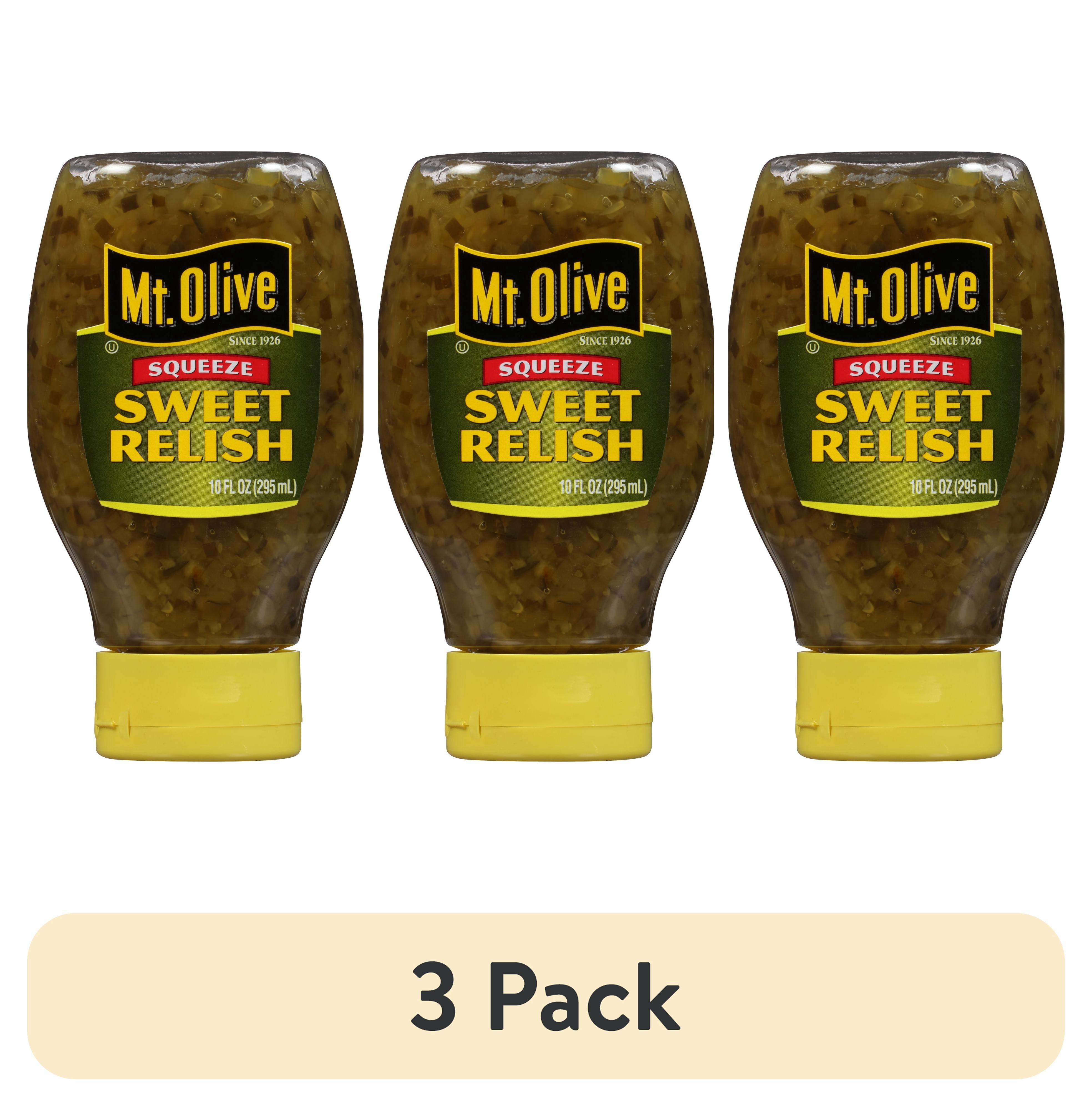 (3 pack) Mt. Olive Squeeze Sweet Relish, 10 fl oz Bottle - Walmart.com