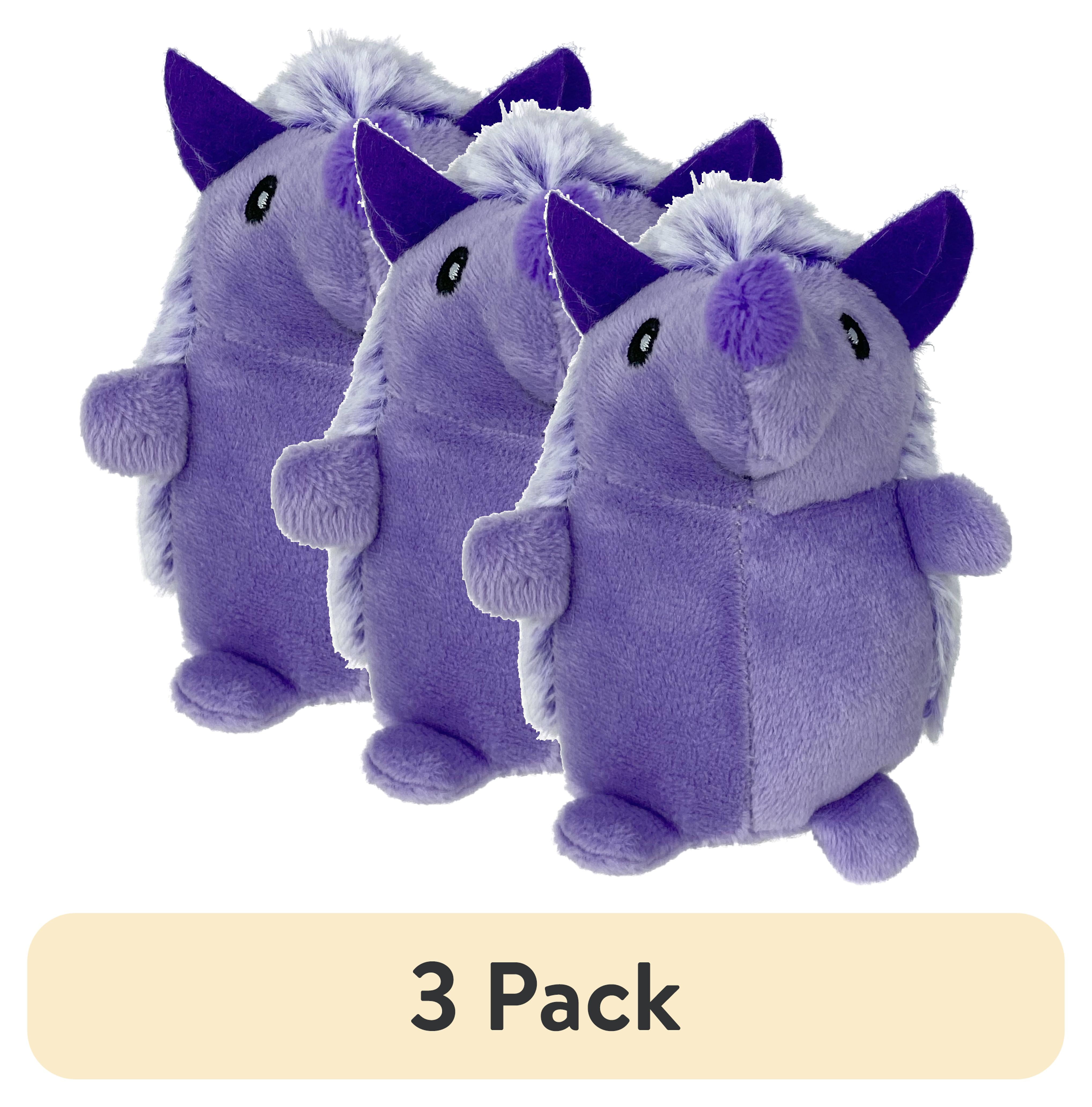 (3 pack) Multipet Mini Pet Plush Hedgehog Small Dog Toy with Squeaker ...