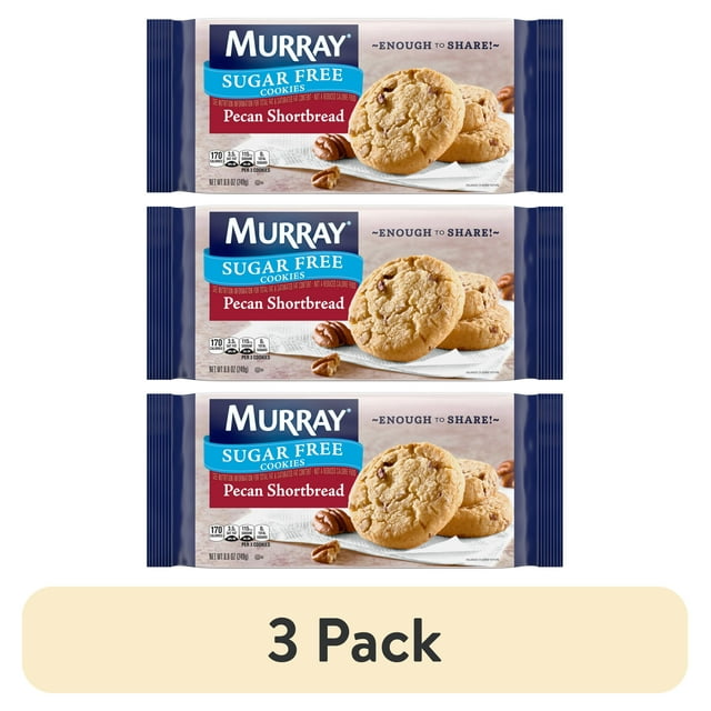 (3 pack) Murray Sugar Free Pecan Shortbread Cookies, Share Pack 8.8 oz ...
