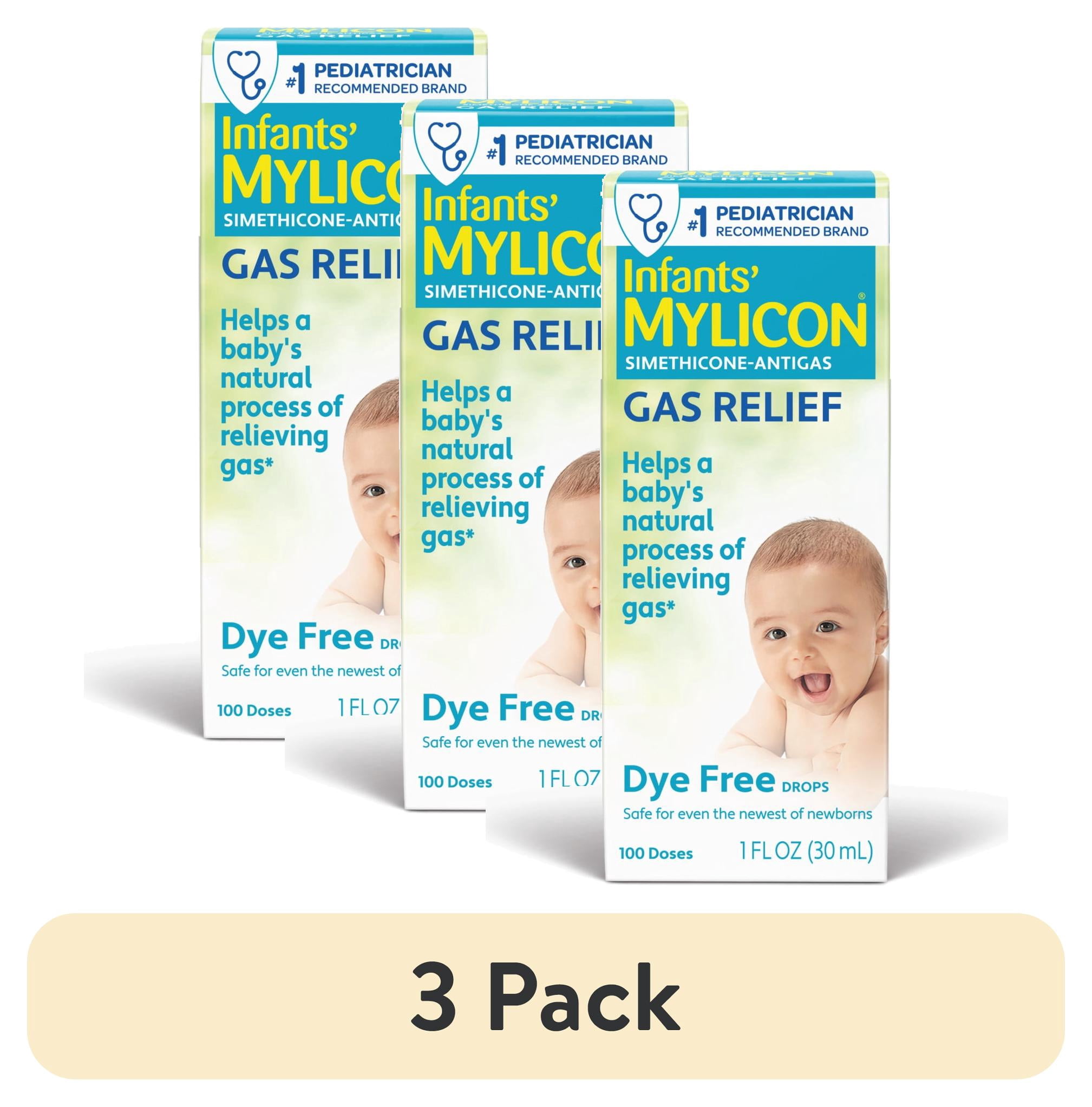 (3 pack) Infants' Mylicon Gas Relief Drops, Dye Free, 1.0oz - Walmart.com