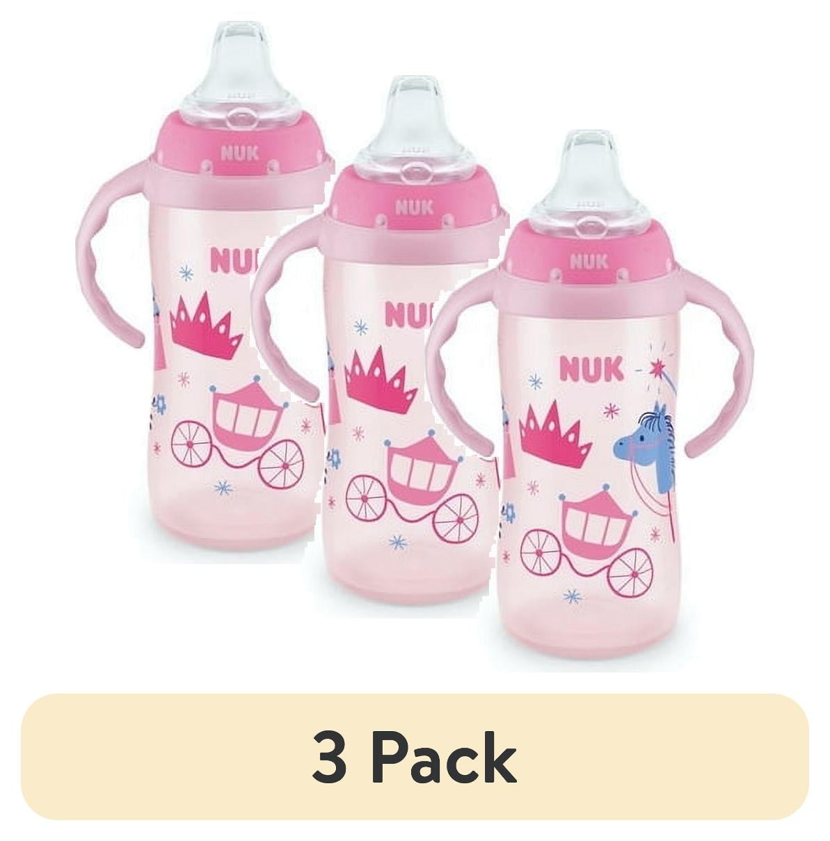 (3 pack) NUK Learner Cup, 10 oz Soft Spout Sippy Cup, 1 Pack, Girl ...