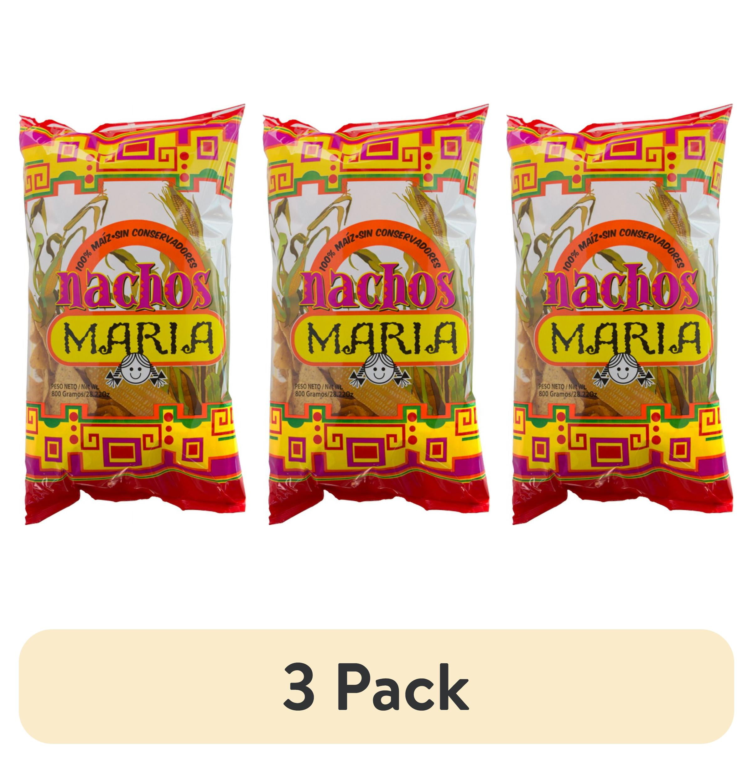 (3 pack) Nachos María Family Size Corn Chips With 100% Corn, 28.22oz ...