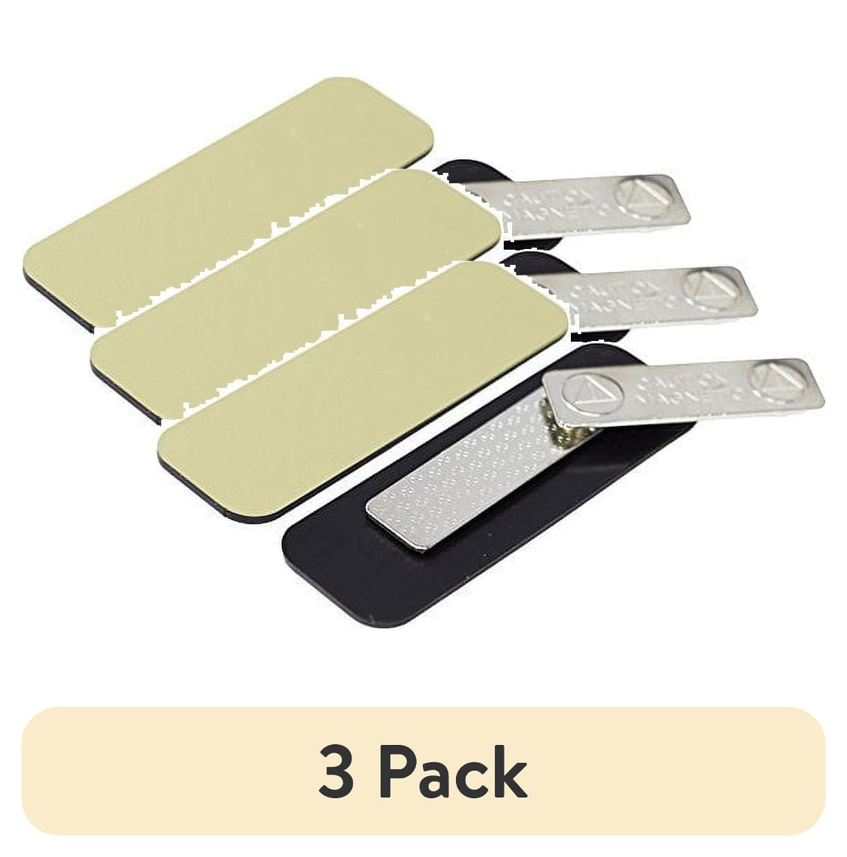 (3 pack) Name Tag/Badge Blanks - 25 Pack - Brushed Gold 1" X 3", Round ...