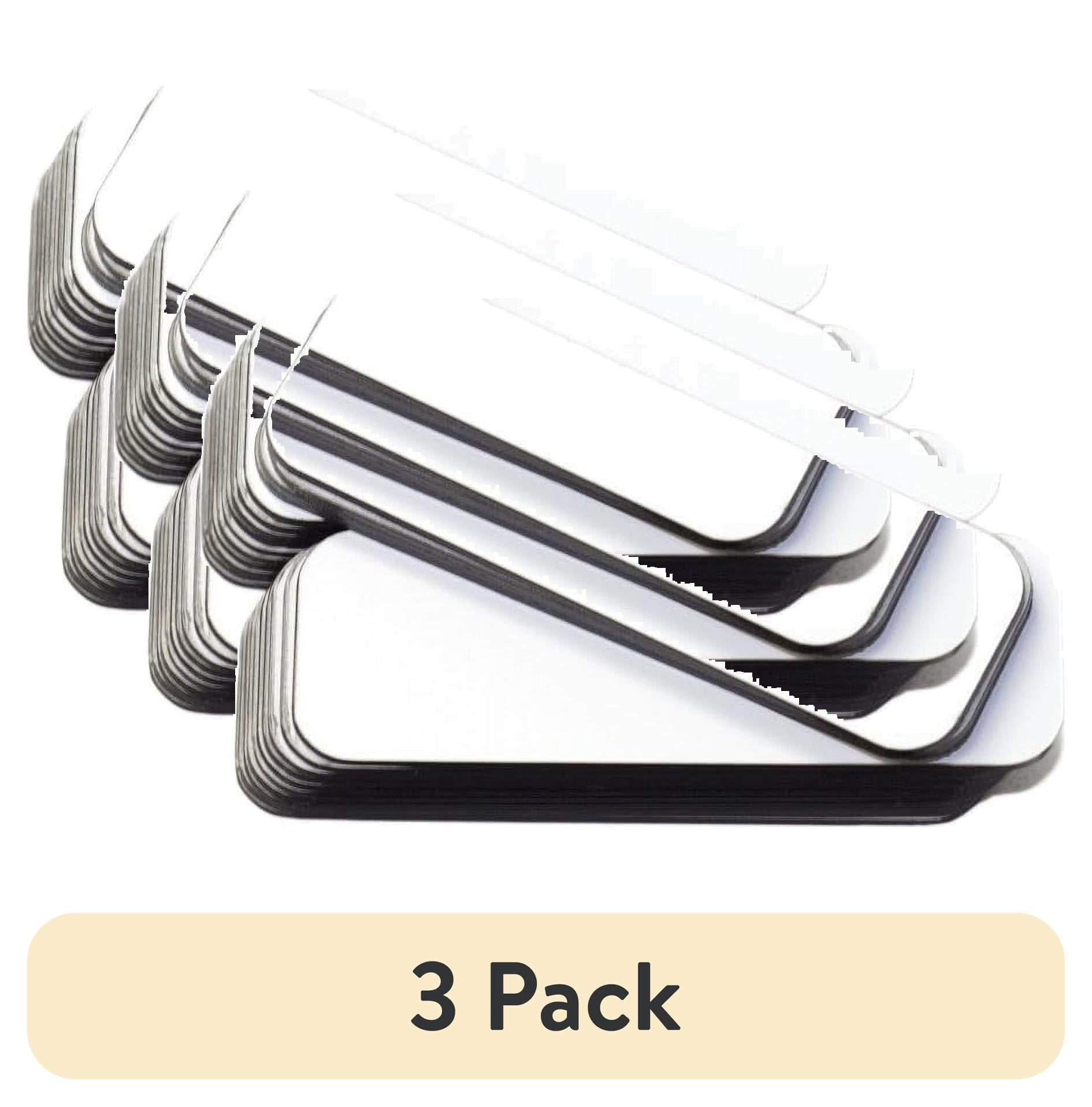 (3 pack) Name Tag/Badge Blanks - 25 Pack - White 1x3, Round Corners ...