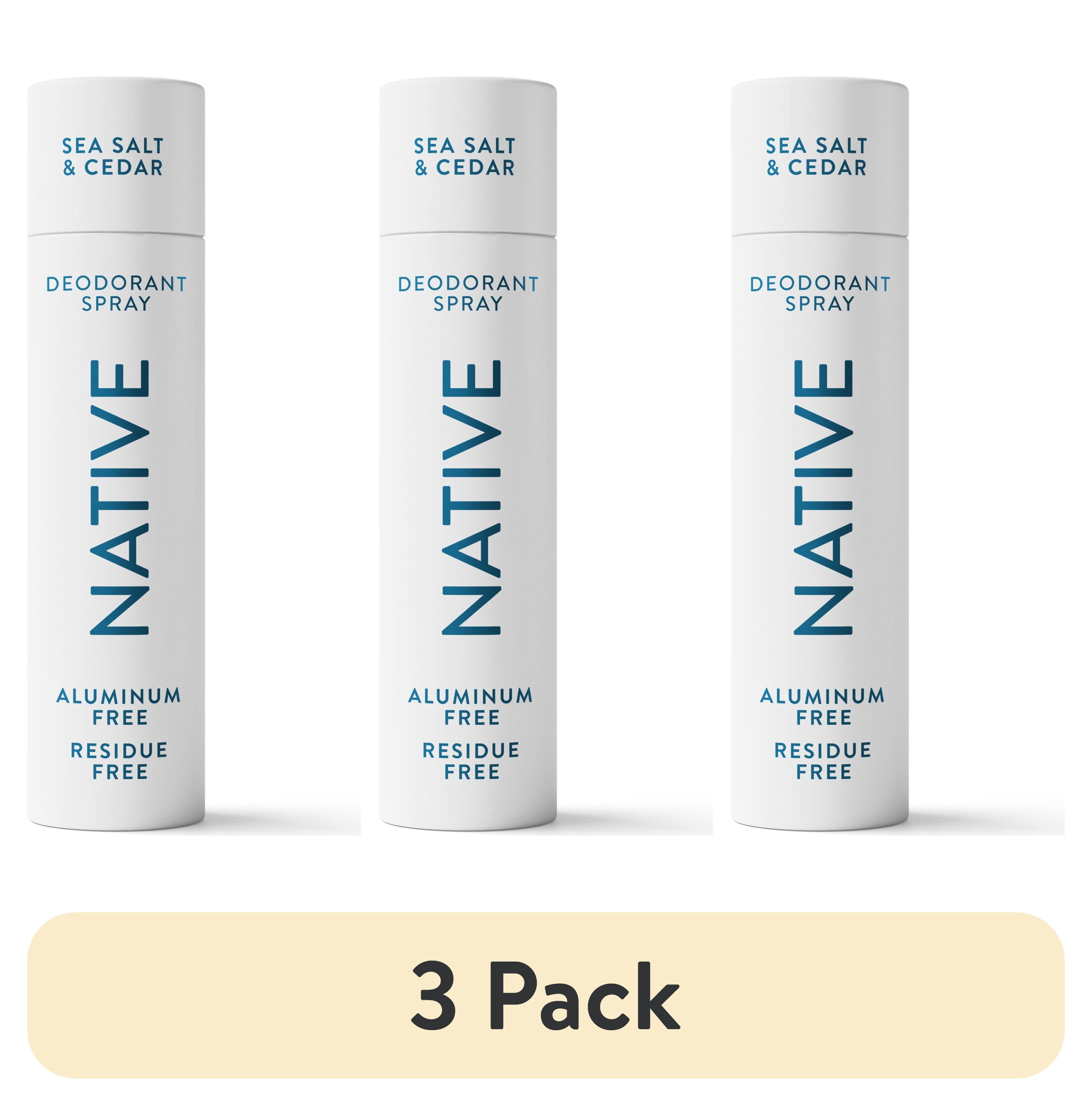 (3 pack) Native Aluminum Free Deodorant Spray For Men, 72 Hour ...