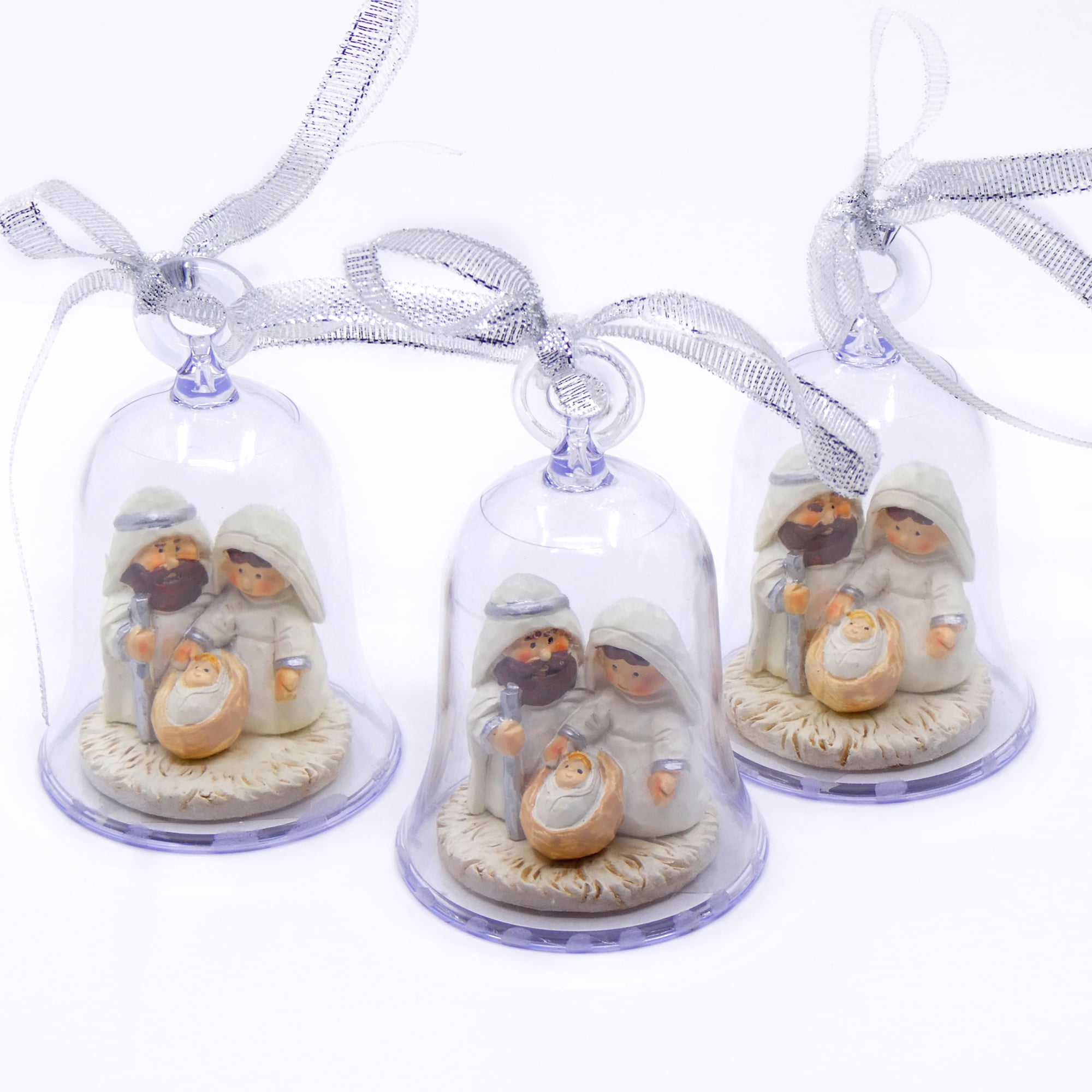 3 pack of Nativity Scene Christmas Tree Ornaments– Adorable Miniature ...