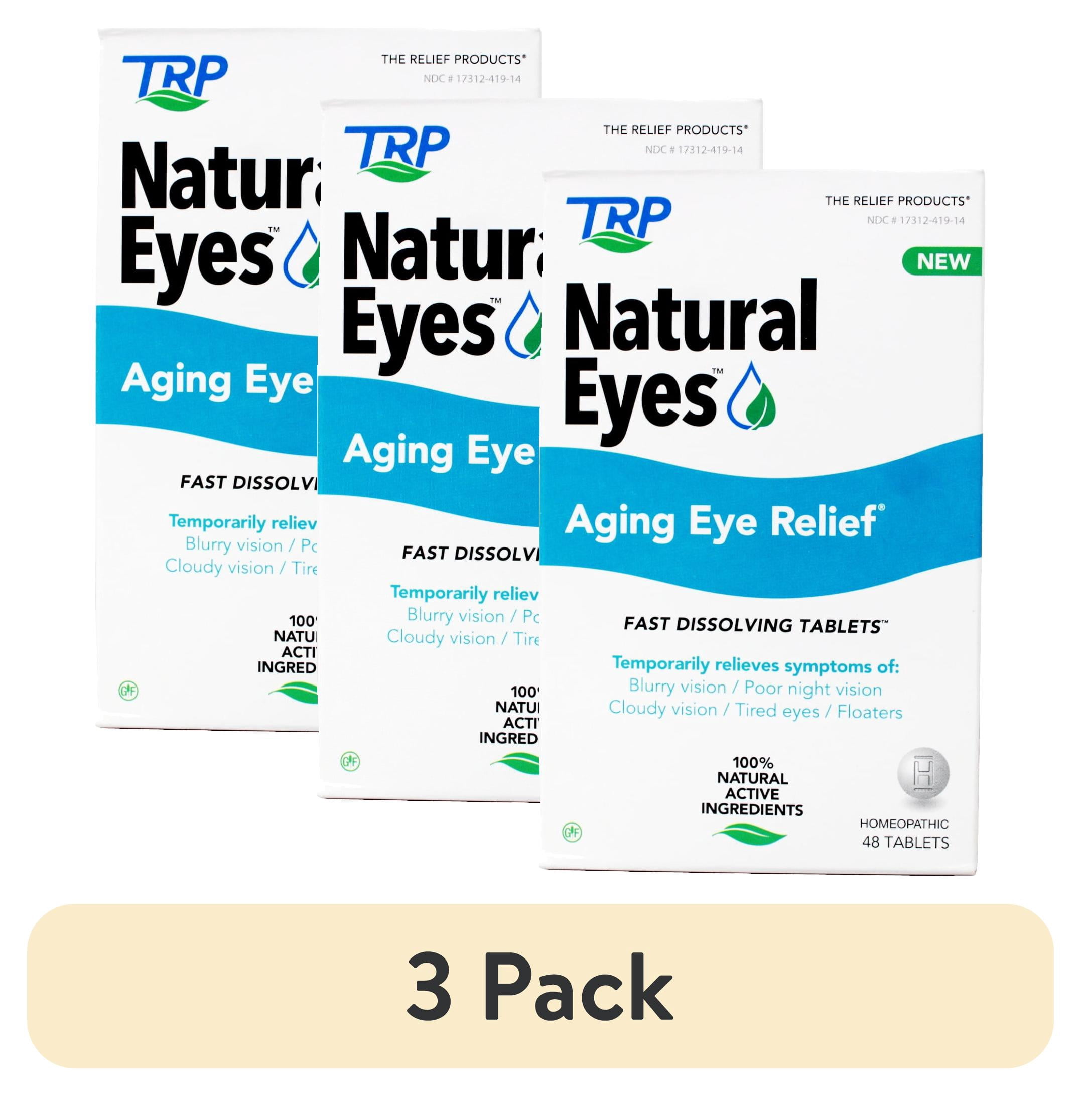 (3 pack) Natural Eyes, Aging Eye Relief, Tablets, 48 count - Walmart.com