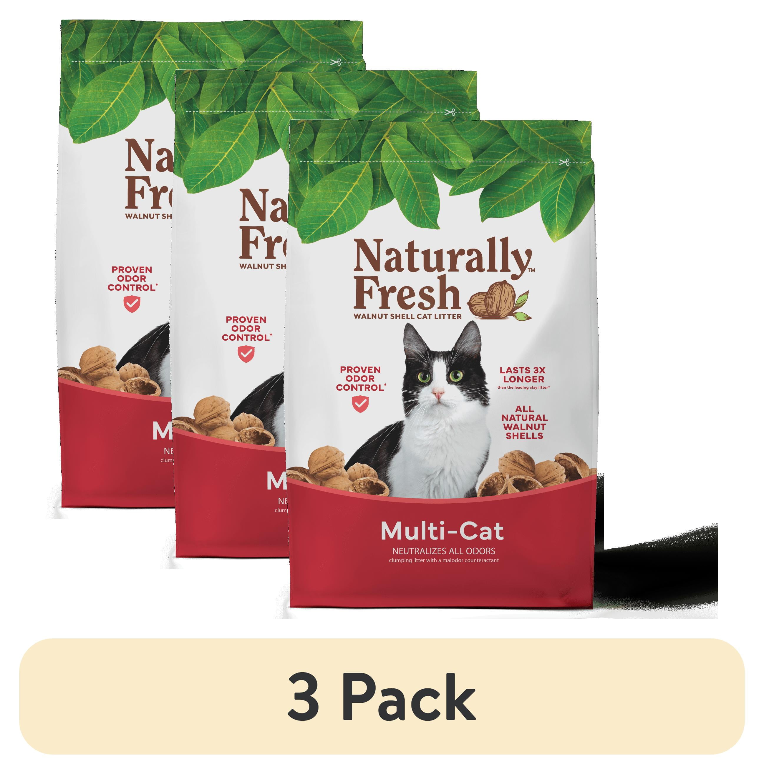 (3 pack) Naturally Fresh Multi-Cat Eco-Friendly Walnut Shell Cat Litter ...