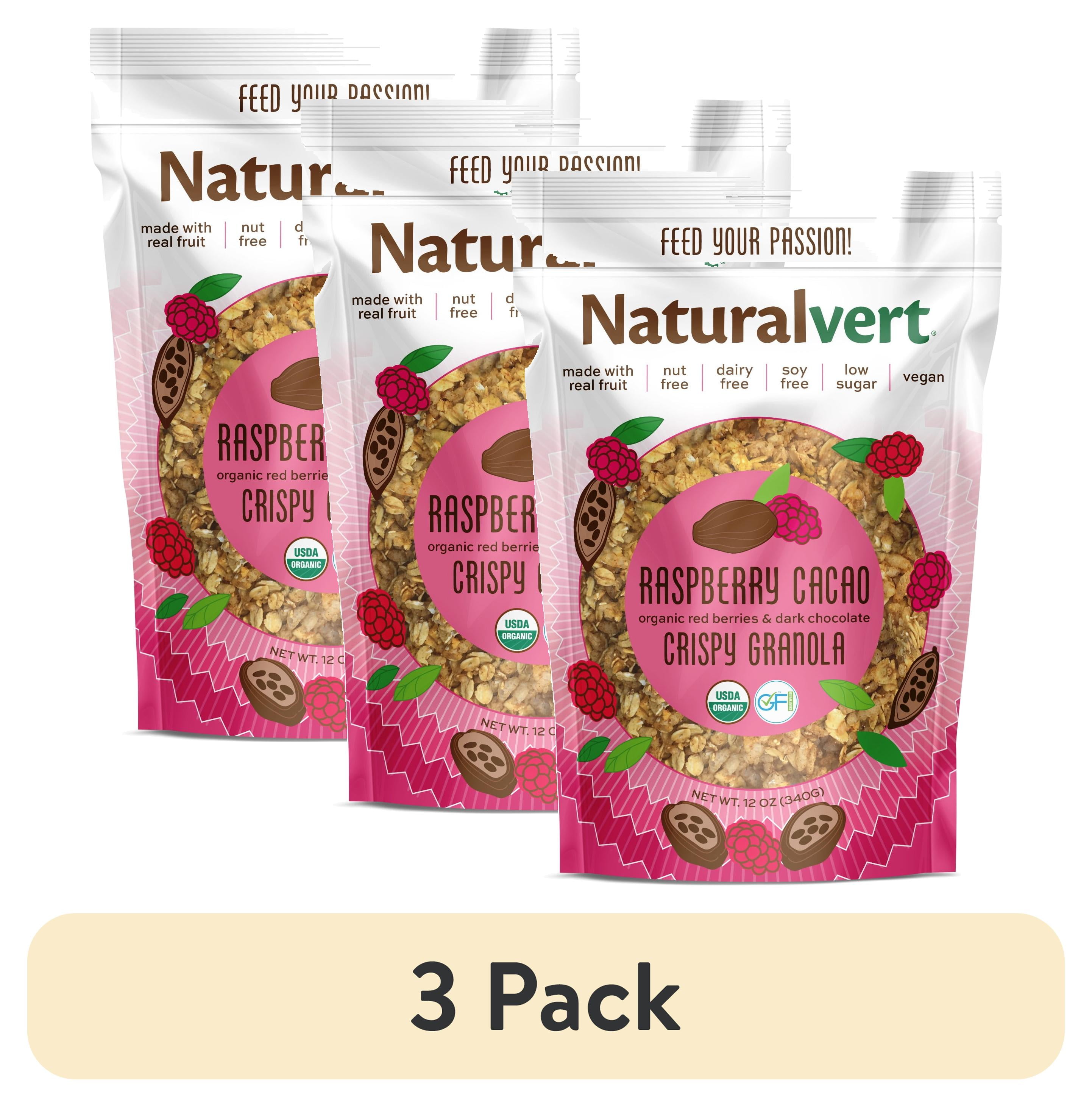 (3 pack) Naturalvert Organic, Gluten Free, Vegan Granola - Raspberry ...