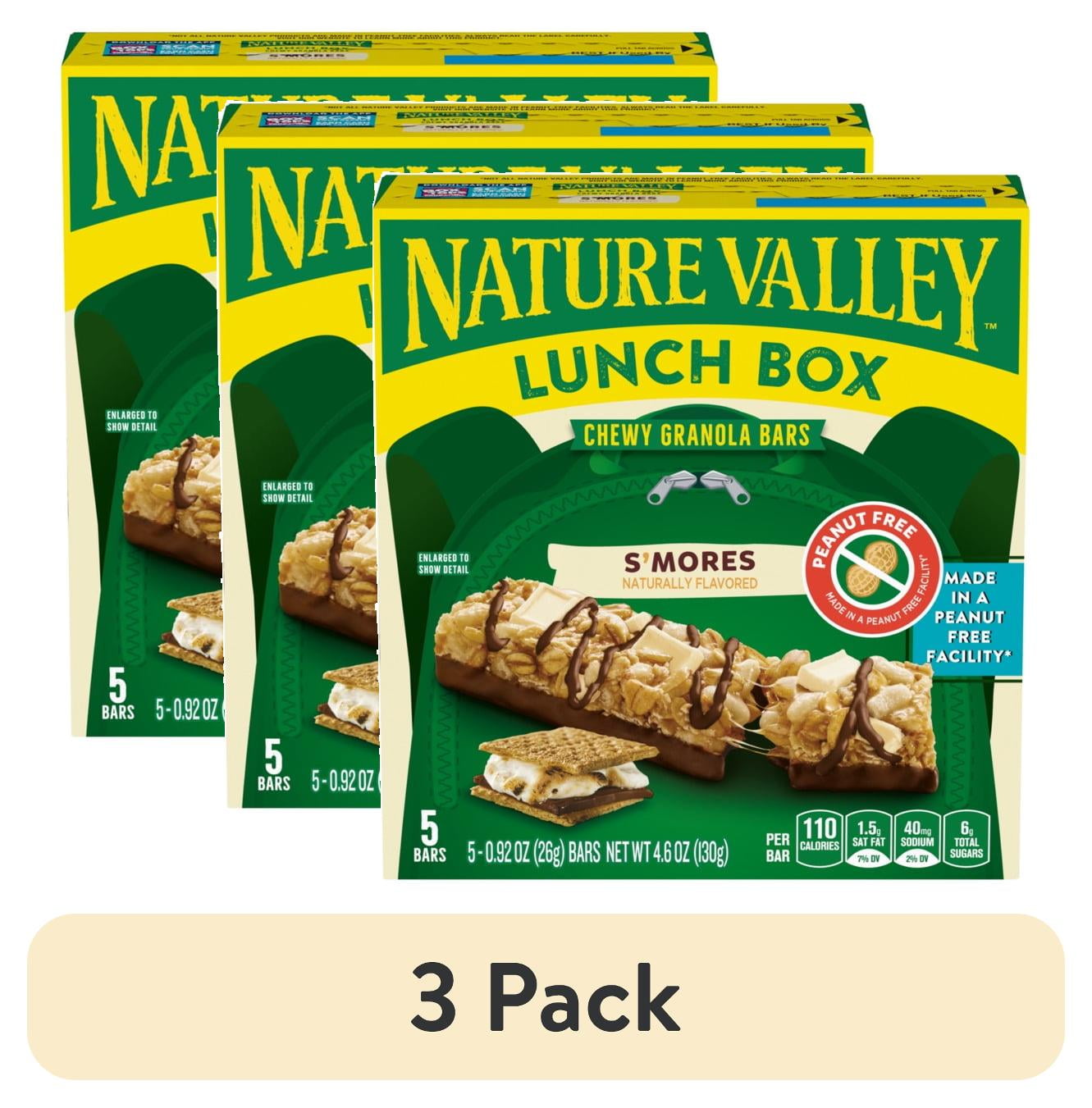 (3 pack) Nature Valley Peanut-Free Chewy Granola Bars, S'mores, 5 Bars ...