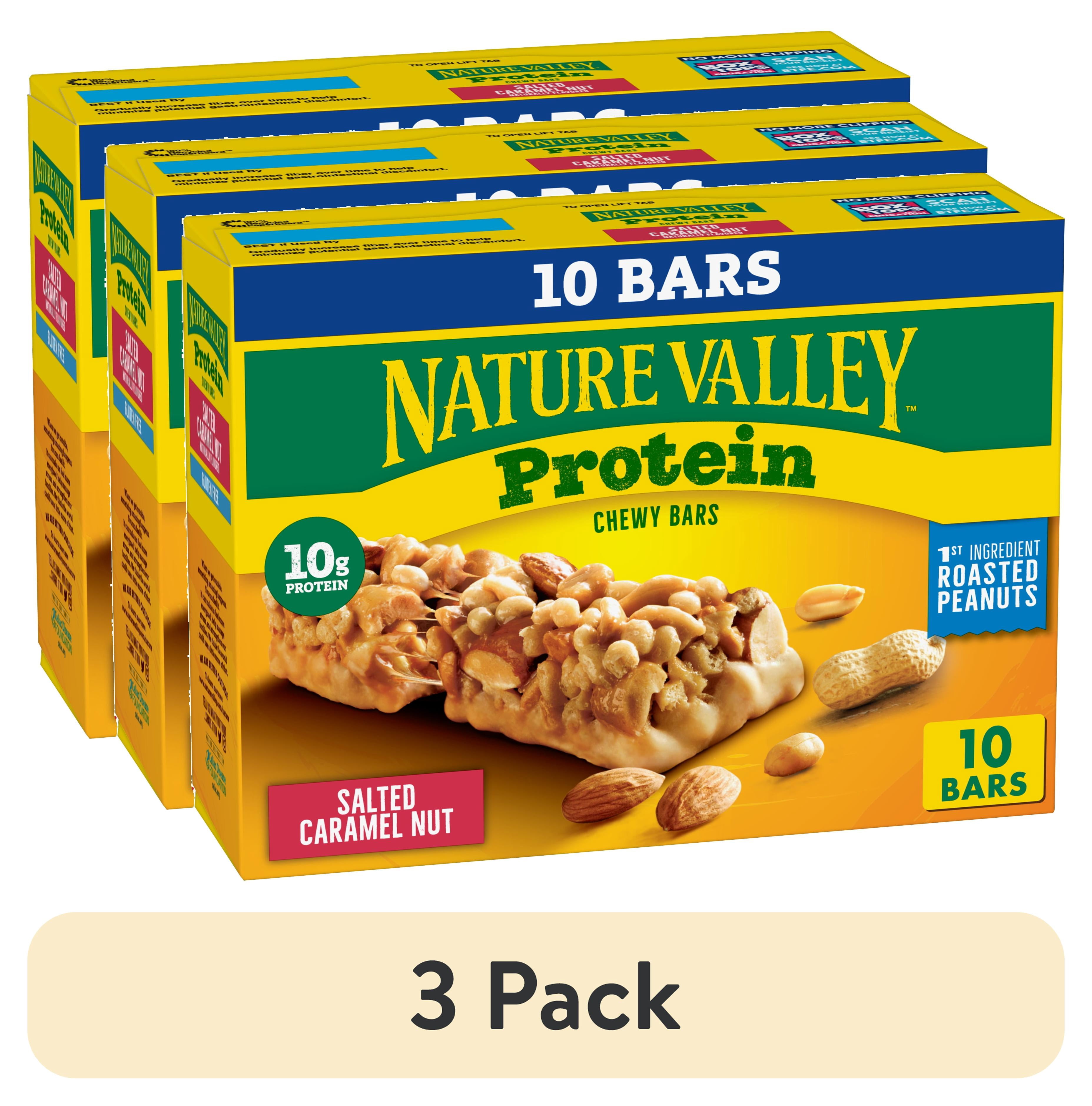 (3 pack) Nature Valley Protein Granola Bars, Salted Caramel Nut, Snack ...