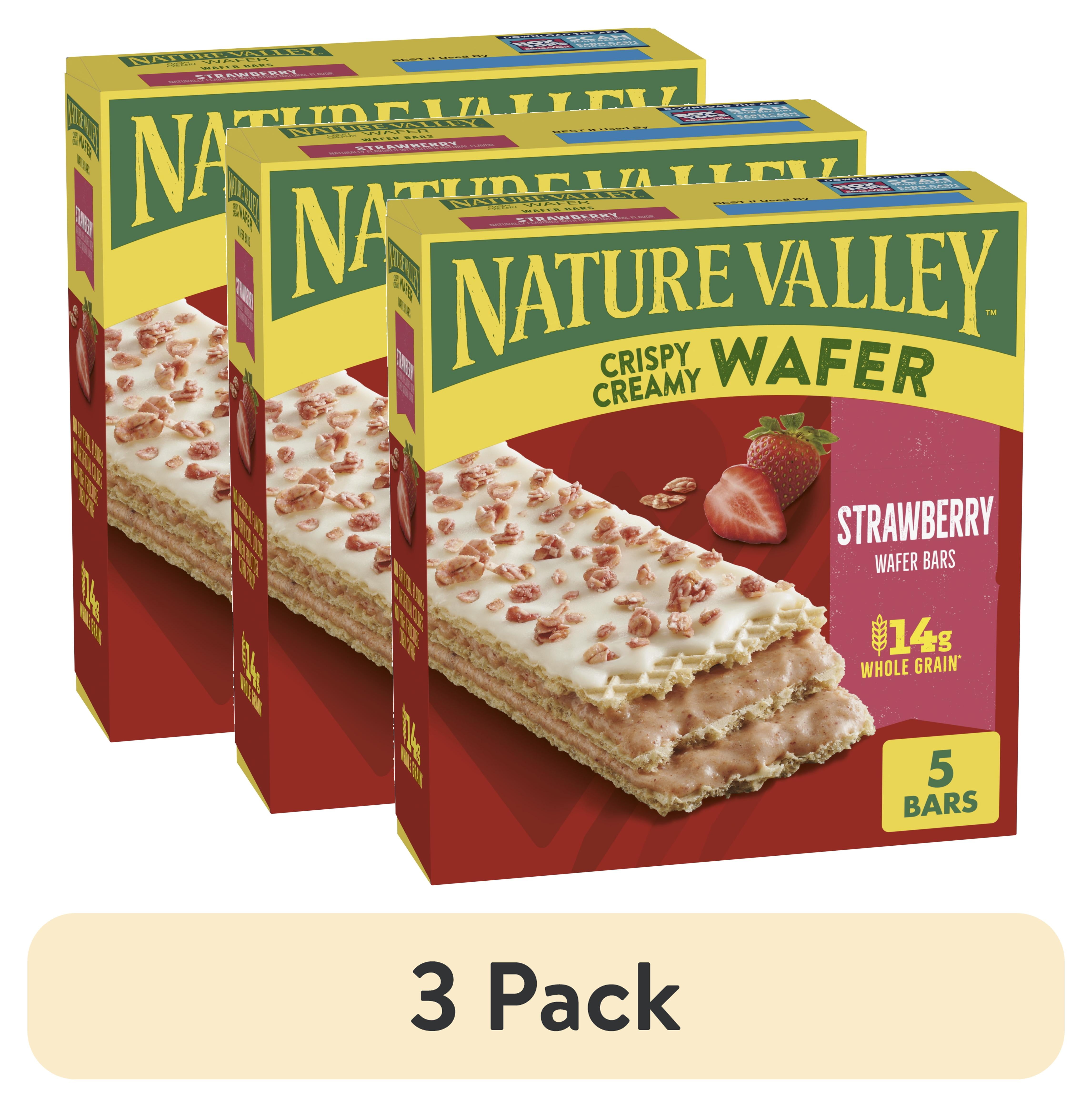 (3 pack) Nature Valley Crispy Creamy Wafer Bars, Strawberry, Whole ...