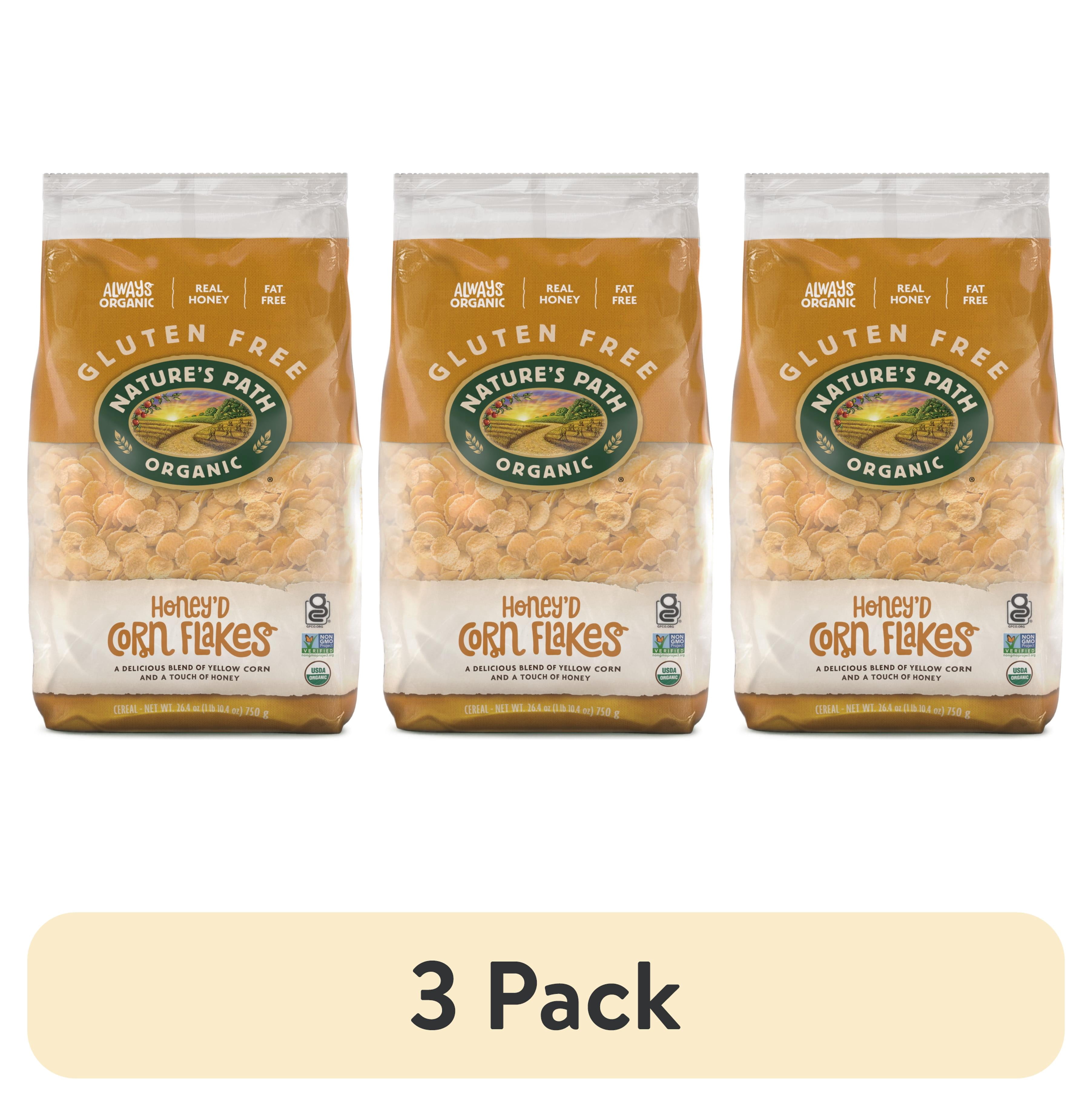 (3 pack) Nature's Path Organic Breakfast Cereal, Honey'D Corn Flakes ...