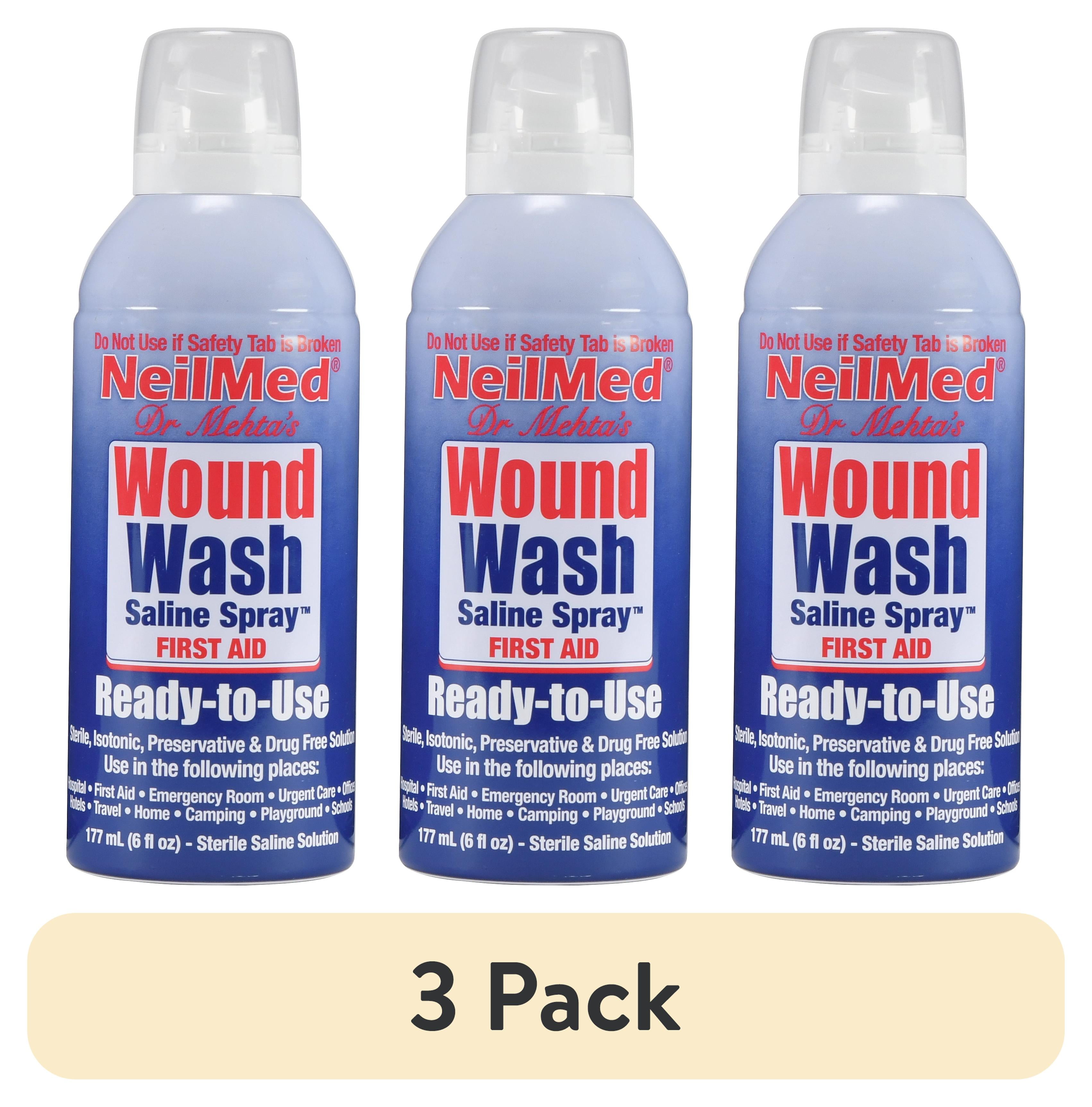 (3 pack) NeilMed Neilcleanse Wound Wash, Sterile Saline, 6 oz, 1 Piece ...