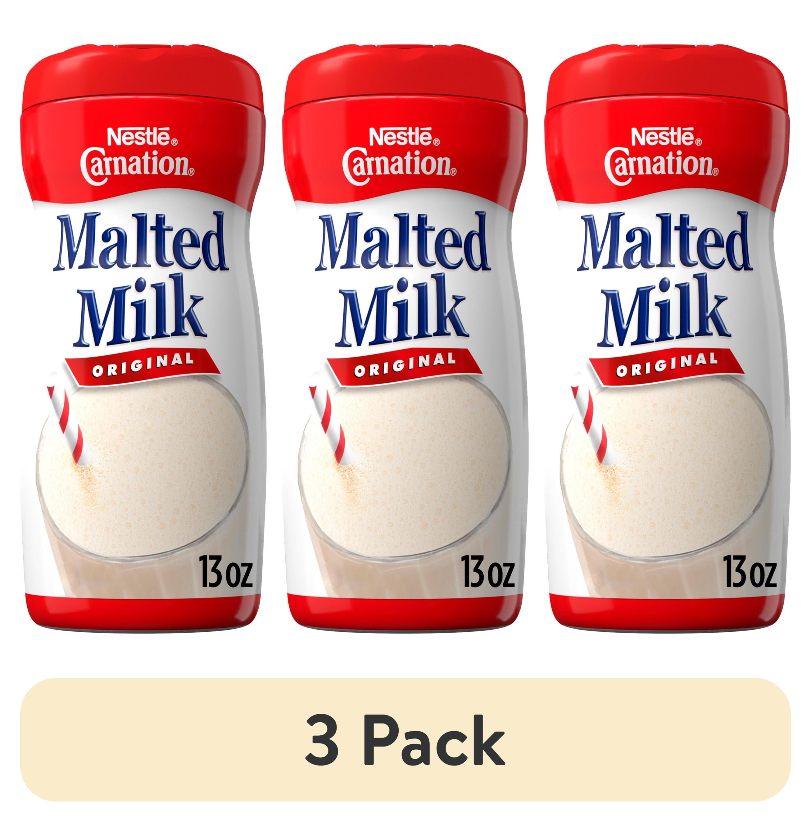 (3 pack) Nestle Carnation Original Malted Milk Powder Mix, 13 oz ...