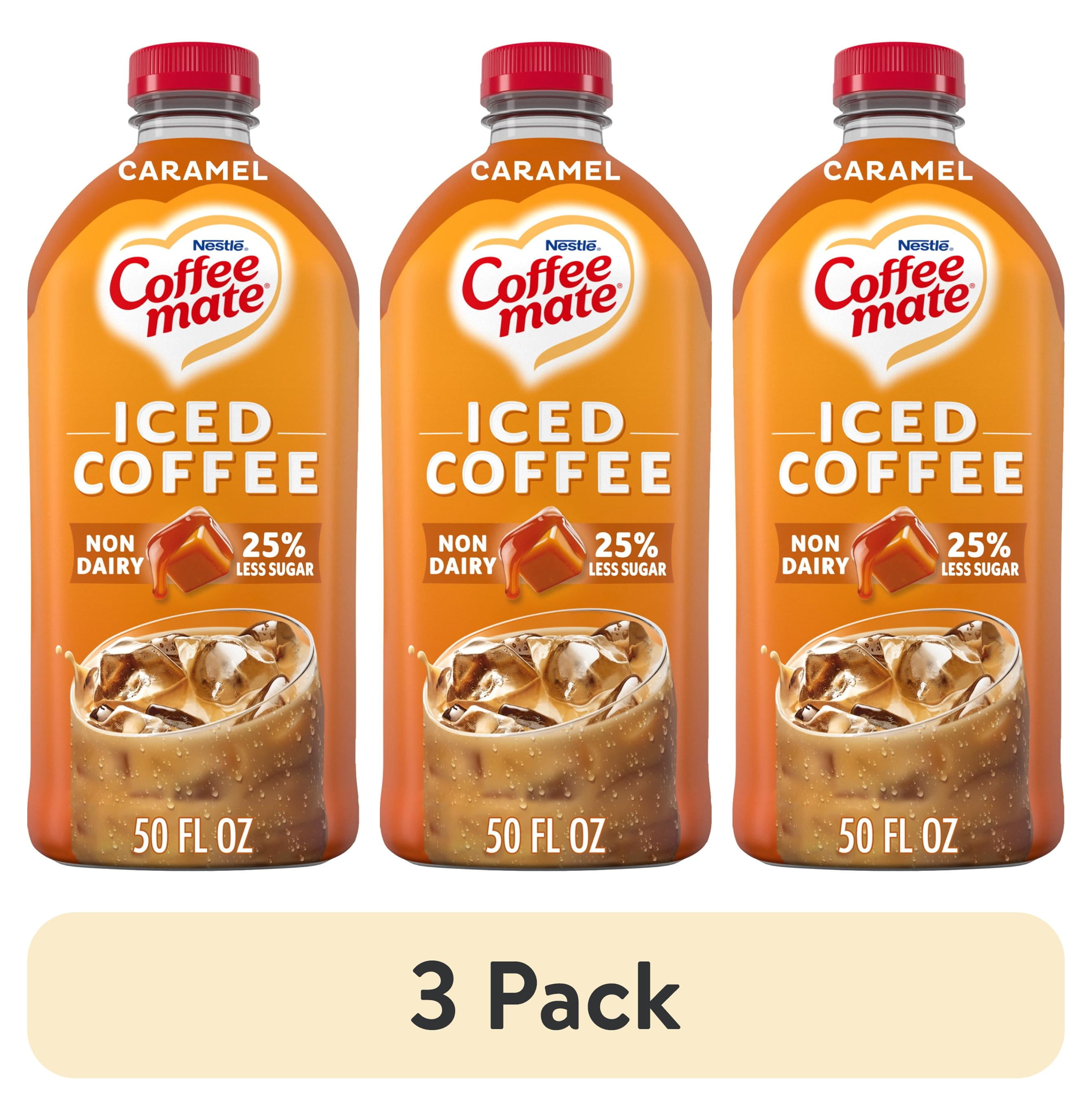 (3 pack) Coffee mate Caramel Flavored Iced Coffee, Non-Dairy Cold ...