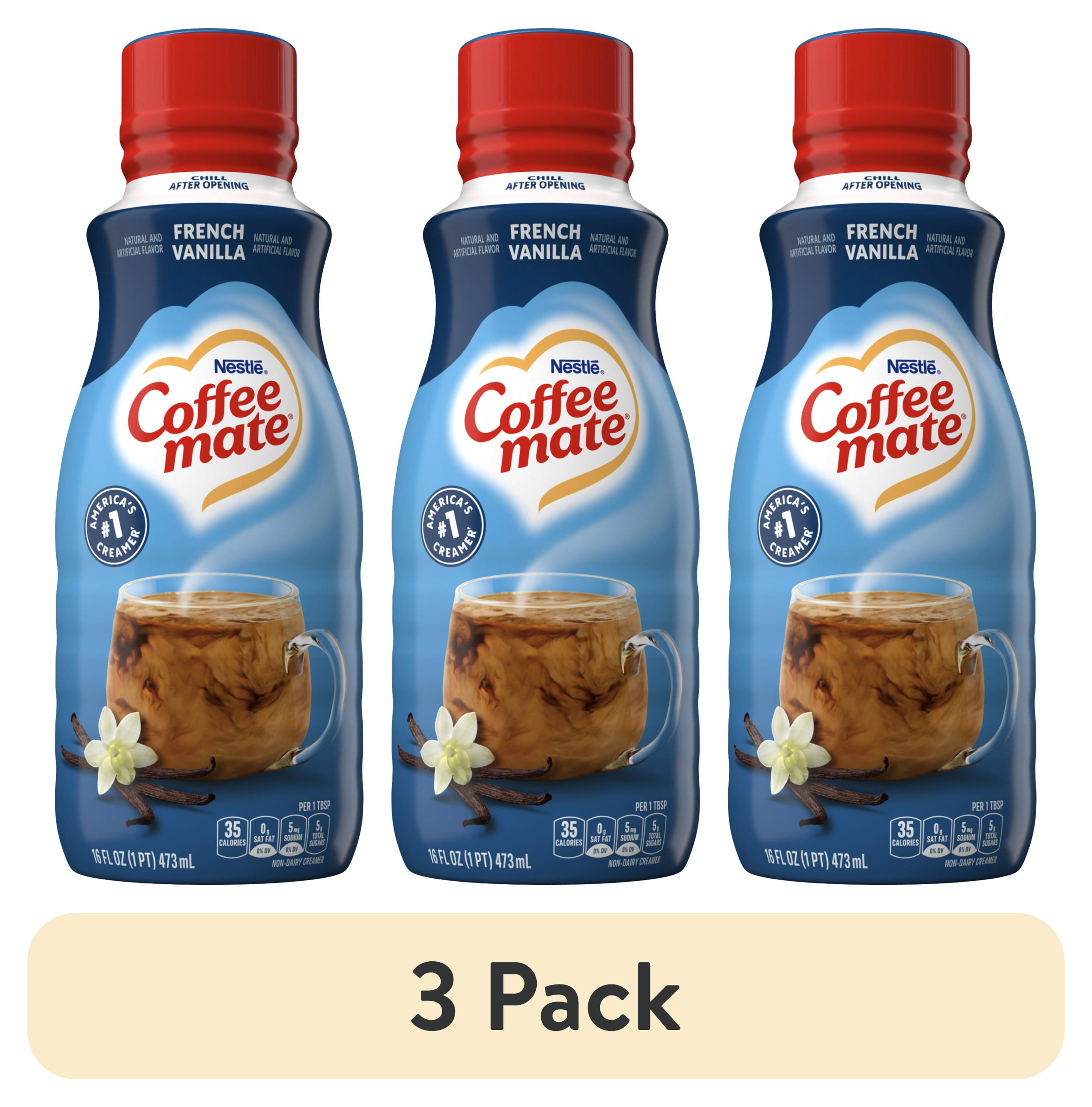 (3 pack) Nestle Coffee Mate French Vanilla, Shelf-Stable, Liquid Coffee ...