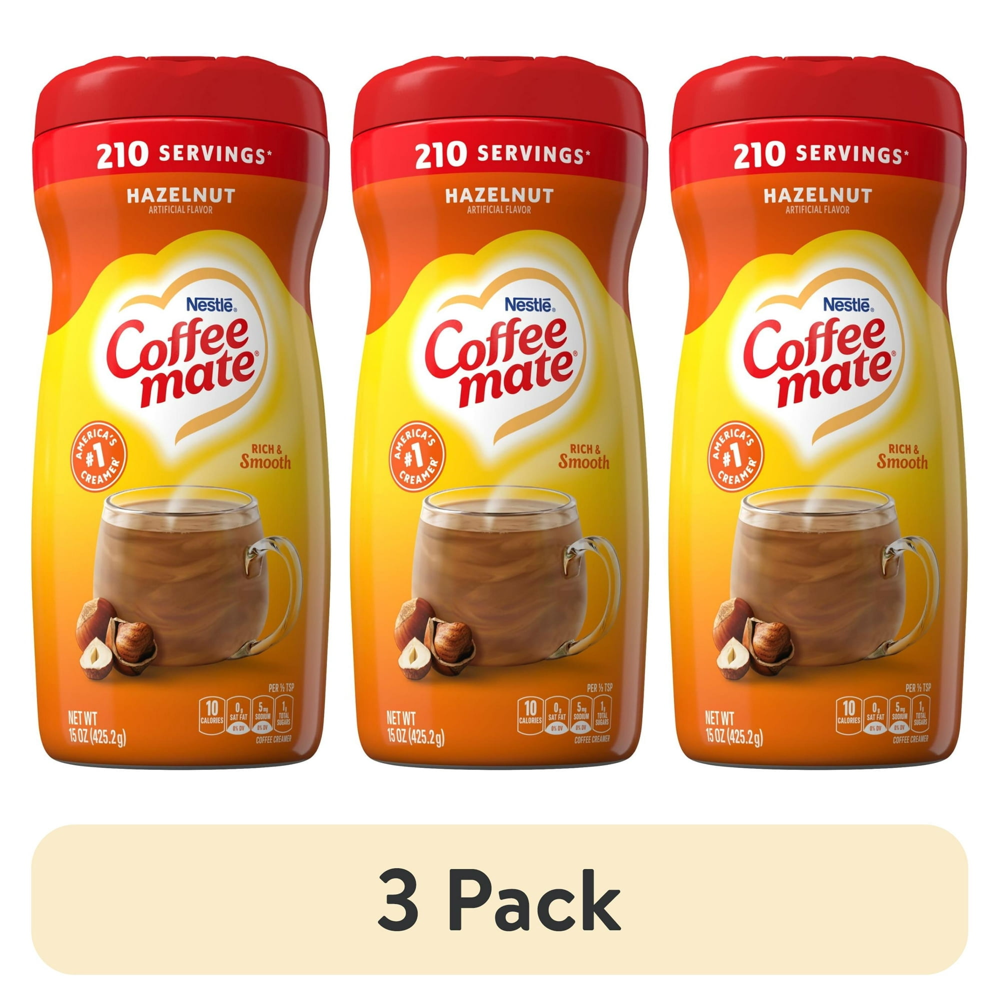 (3 pack) Nestle Coffee Mate Hazelnut Powder Coffee Creamer, 15 oz ...