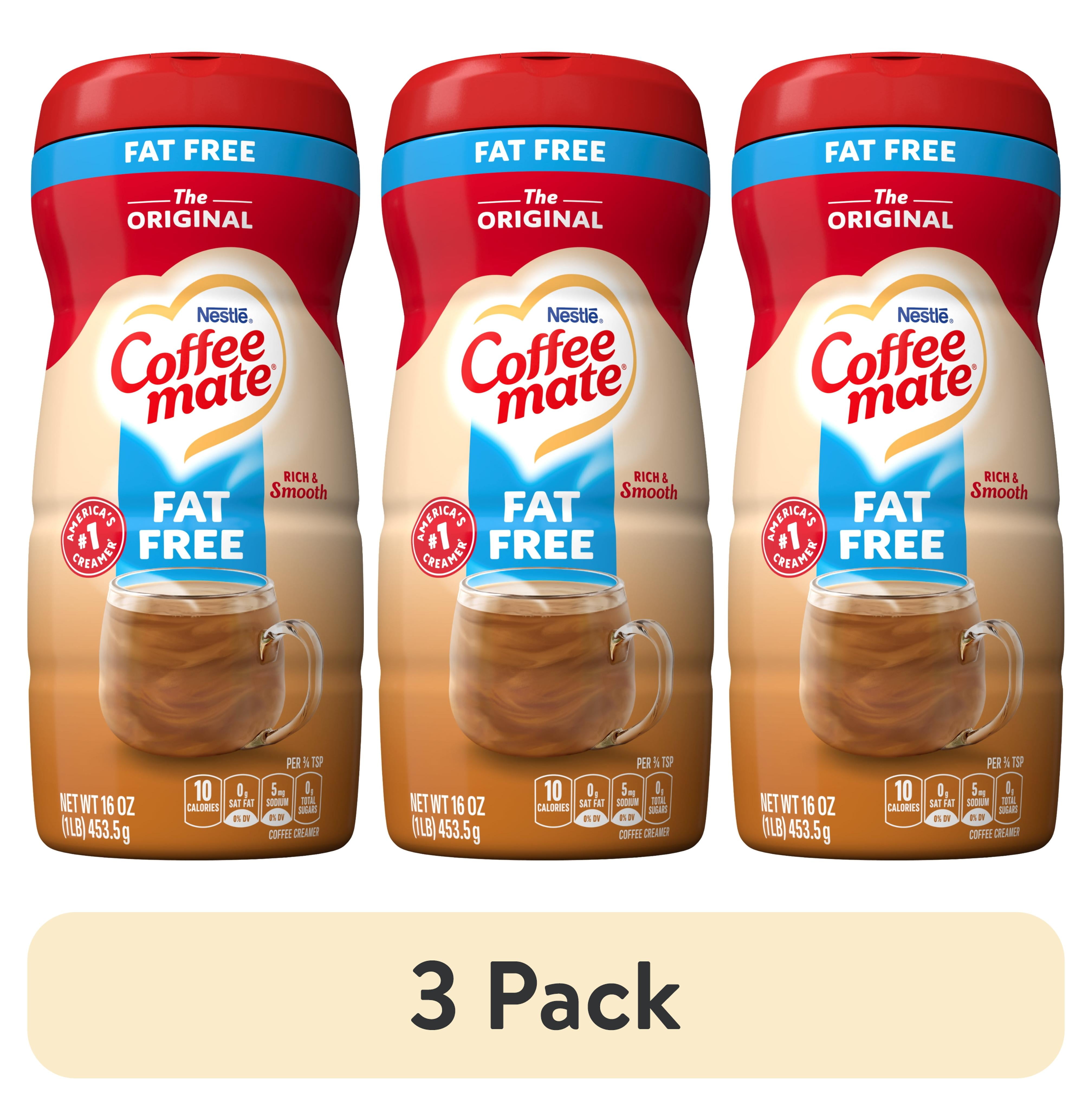(3 pack) Coffee mate Original Fat Free Powder Coffee Creamer, 16 oz ...