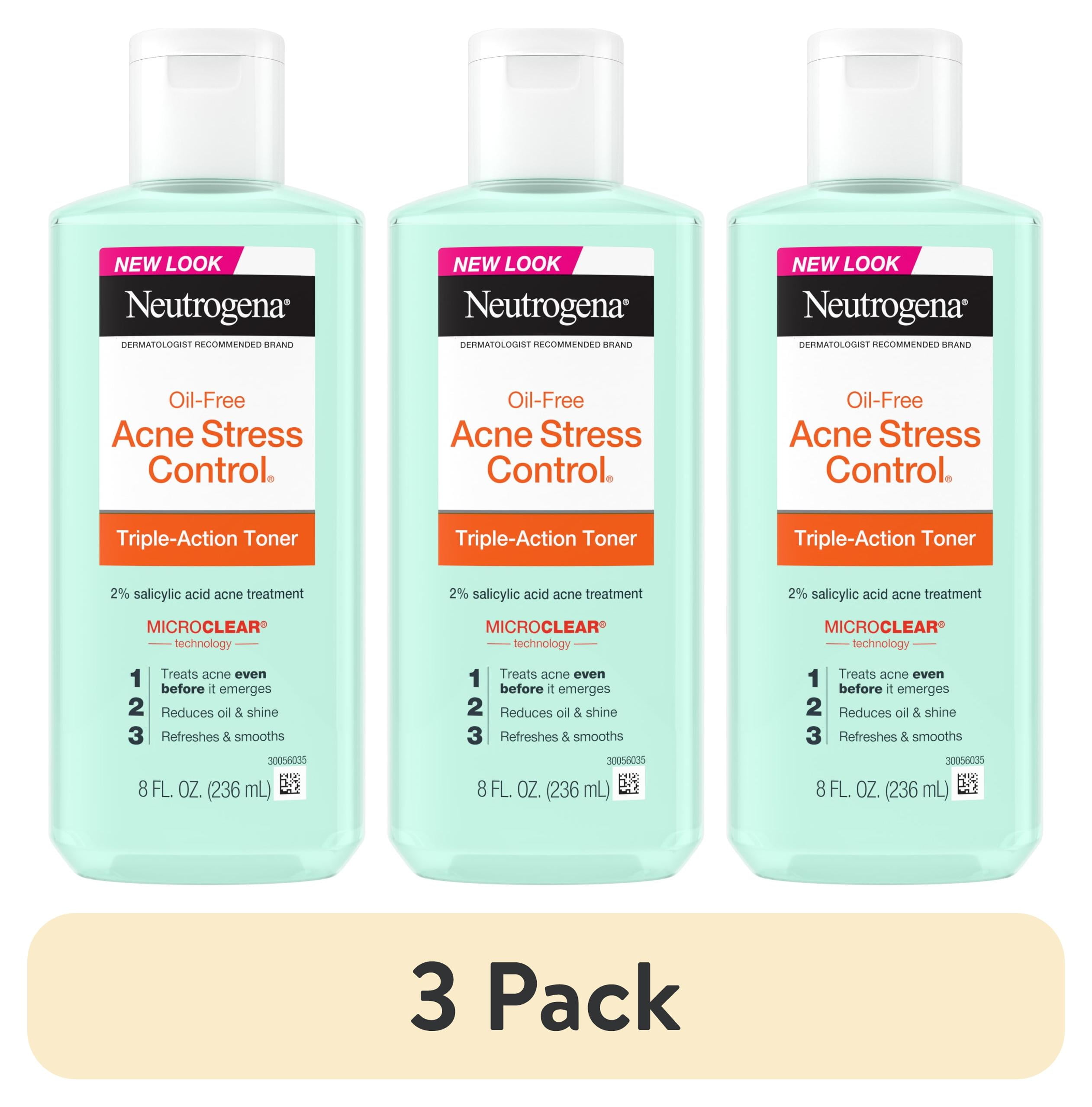 (3 pack) Neutrogena Acne Stress Control Face Toner, Acne Treatment with ...