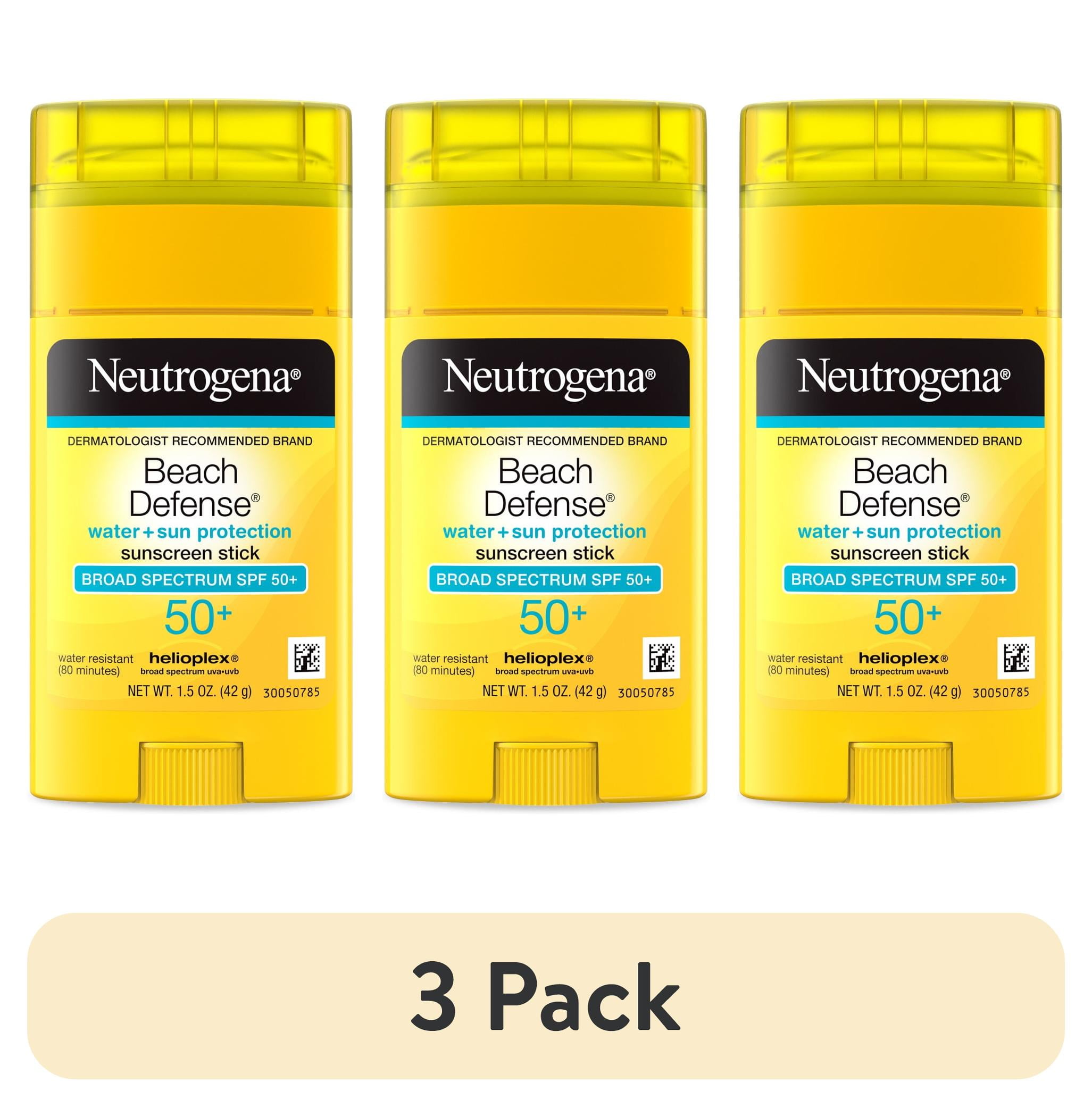 (3 pack) Neutrogena Beach Defense Sunscreen Stick SPF 50+, Face & Body ...