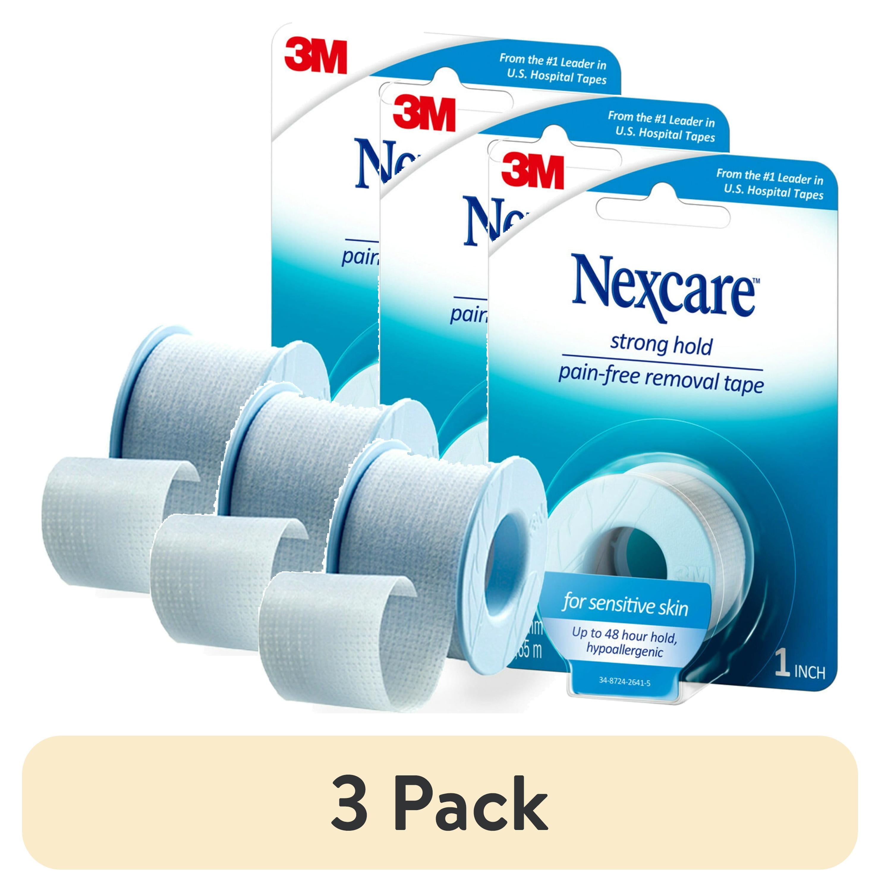 (3 pack) Nexcare Strong Hold Pain-Free Removal Tape, 1" x 4 Yds., 1 ...