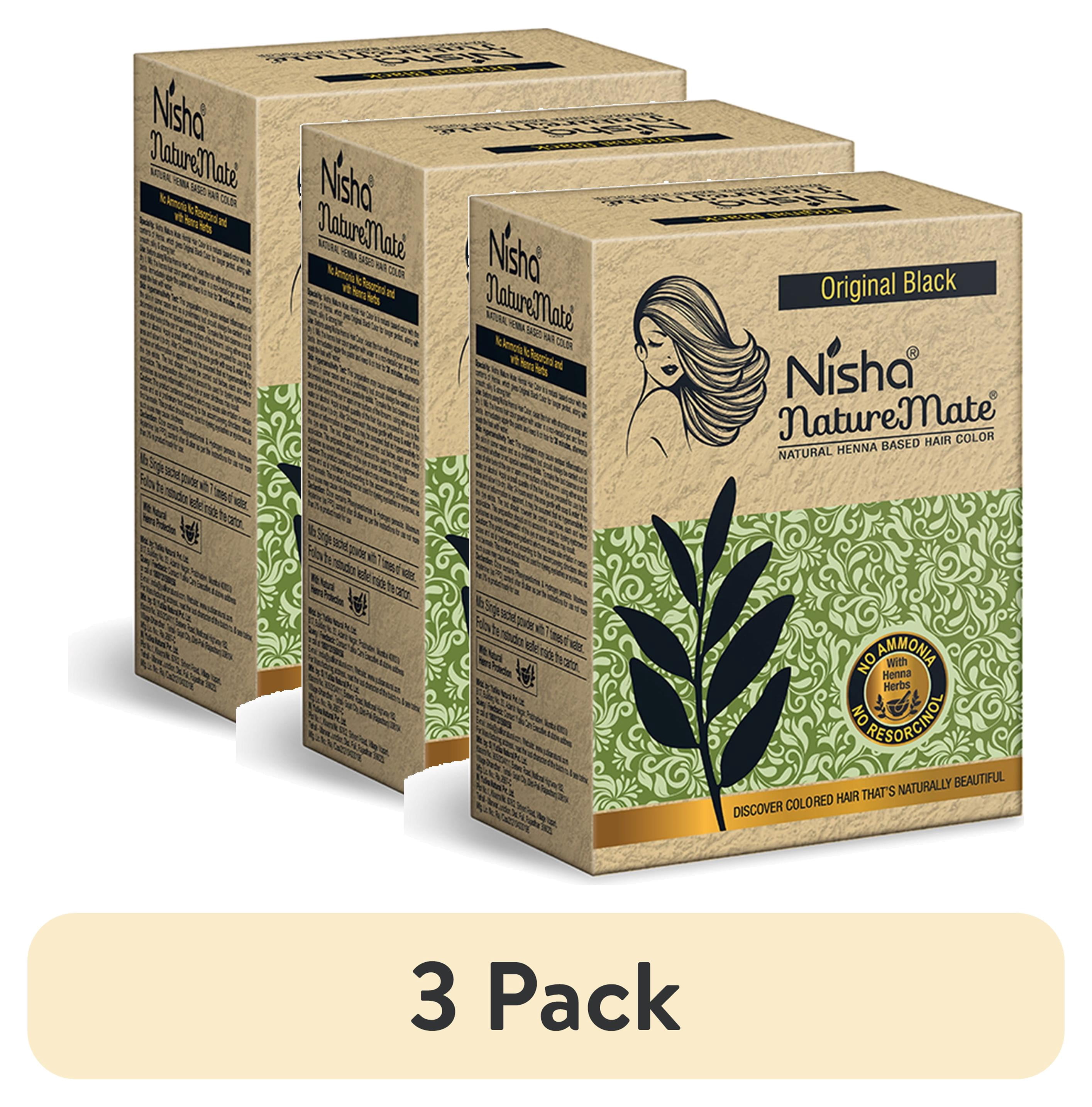 (3 pack) Nisha Nature Mate Hair Dye Color, 100% Grey Coverage Original ...