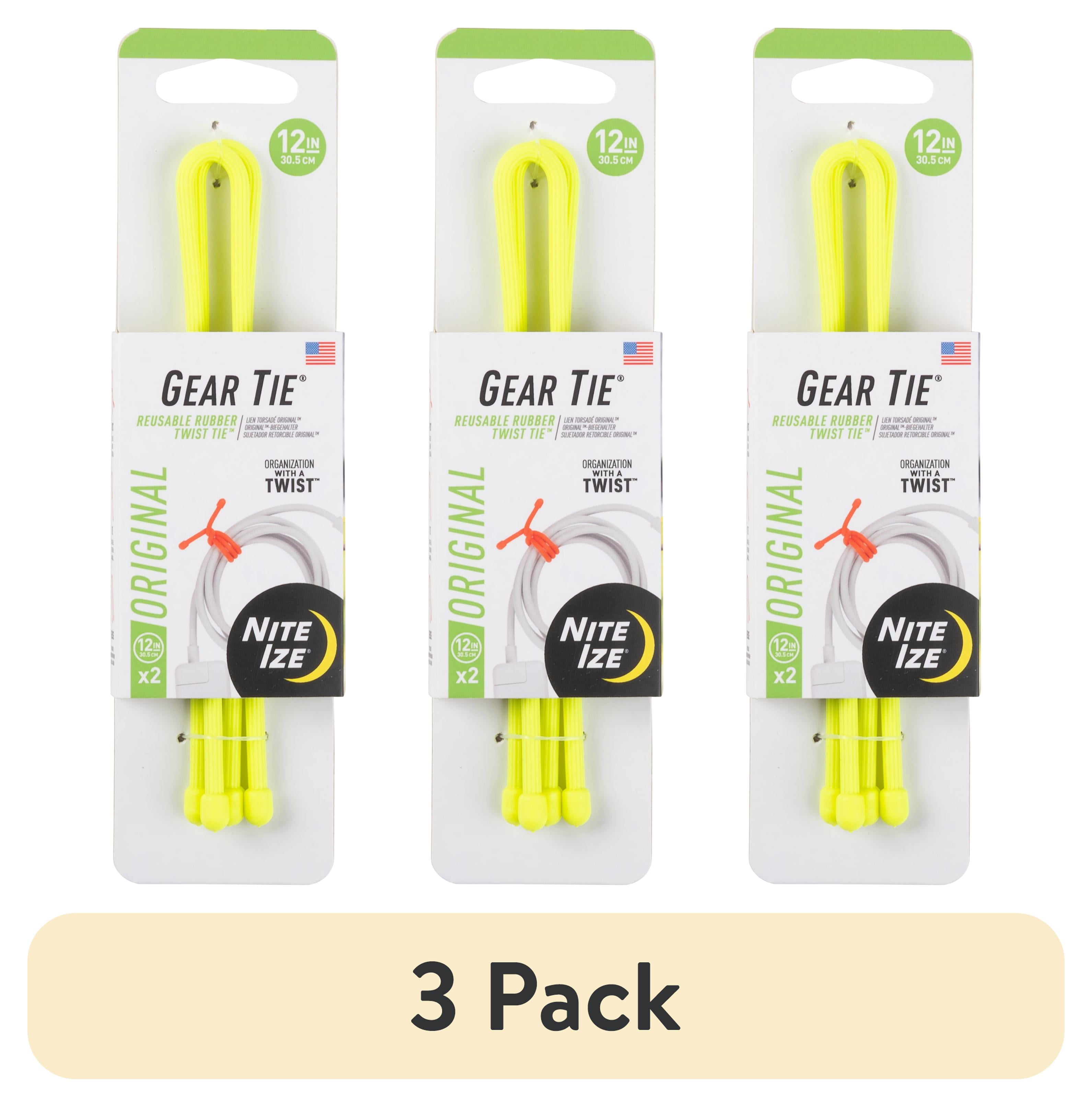 (3 pack) Nite Ize Gear Tie Reusable Rubber Twist Tie 12 in. - 2 pack ...