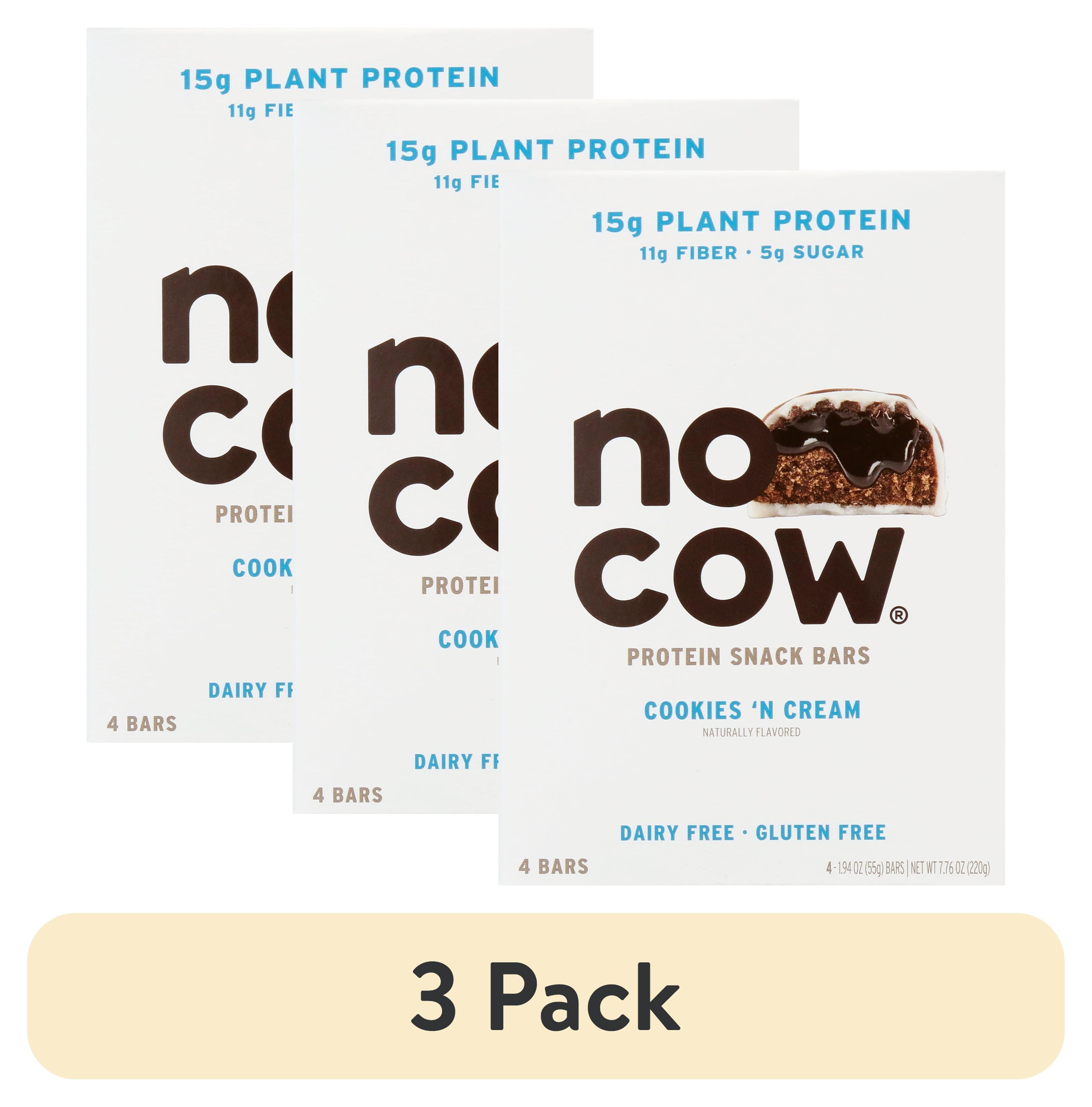 (3 pack) No Cow, Cookies 'N Cream Protein Snack Bars, 4 Count - Walmart.com